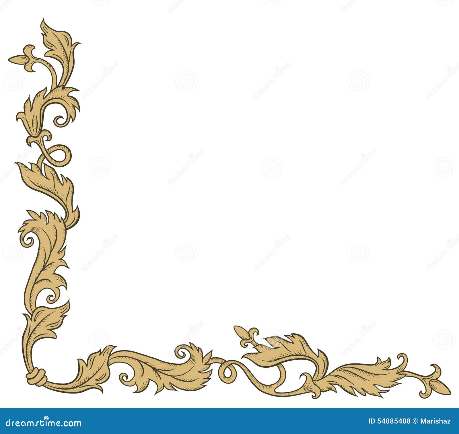 Decorative corner ornament stock vector. Illustration of decorative ...
