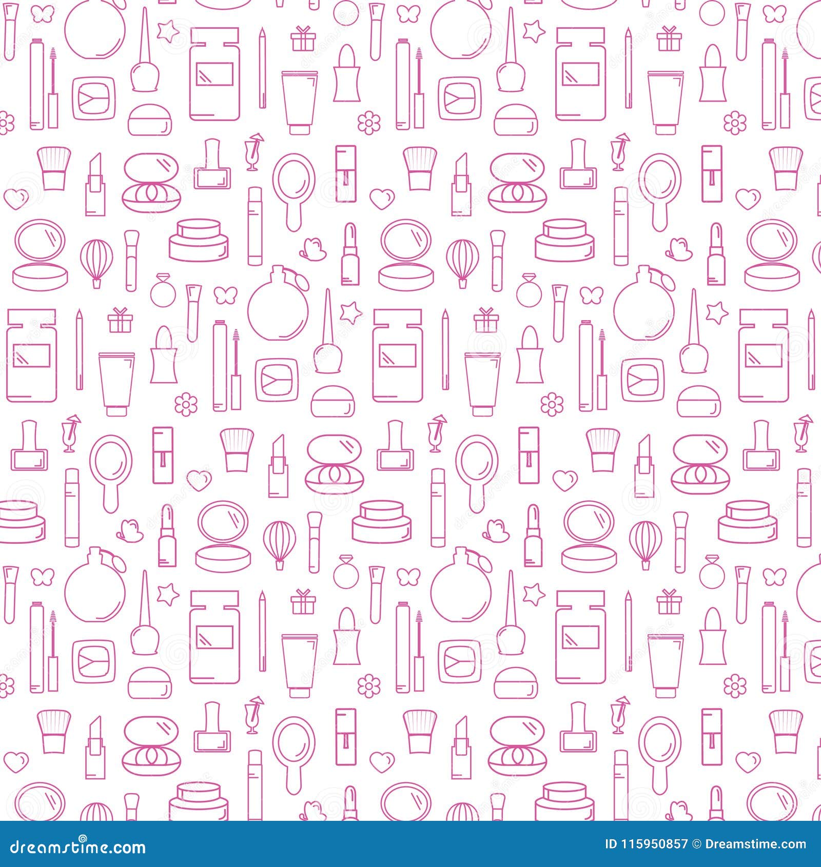 Decorative Cosmetic Pattern Stock Vector - Illustration of banner ...