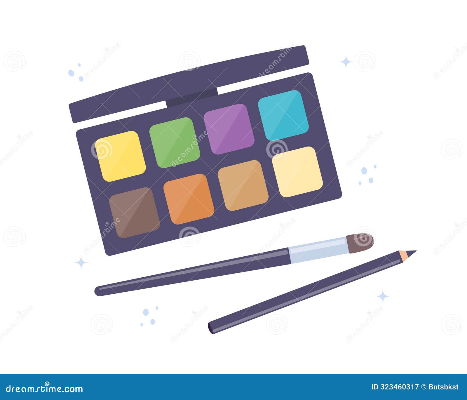 Decorative Cosmetics, Cute Composition of Icons. Everything for Make Up ...
