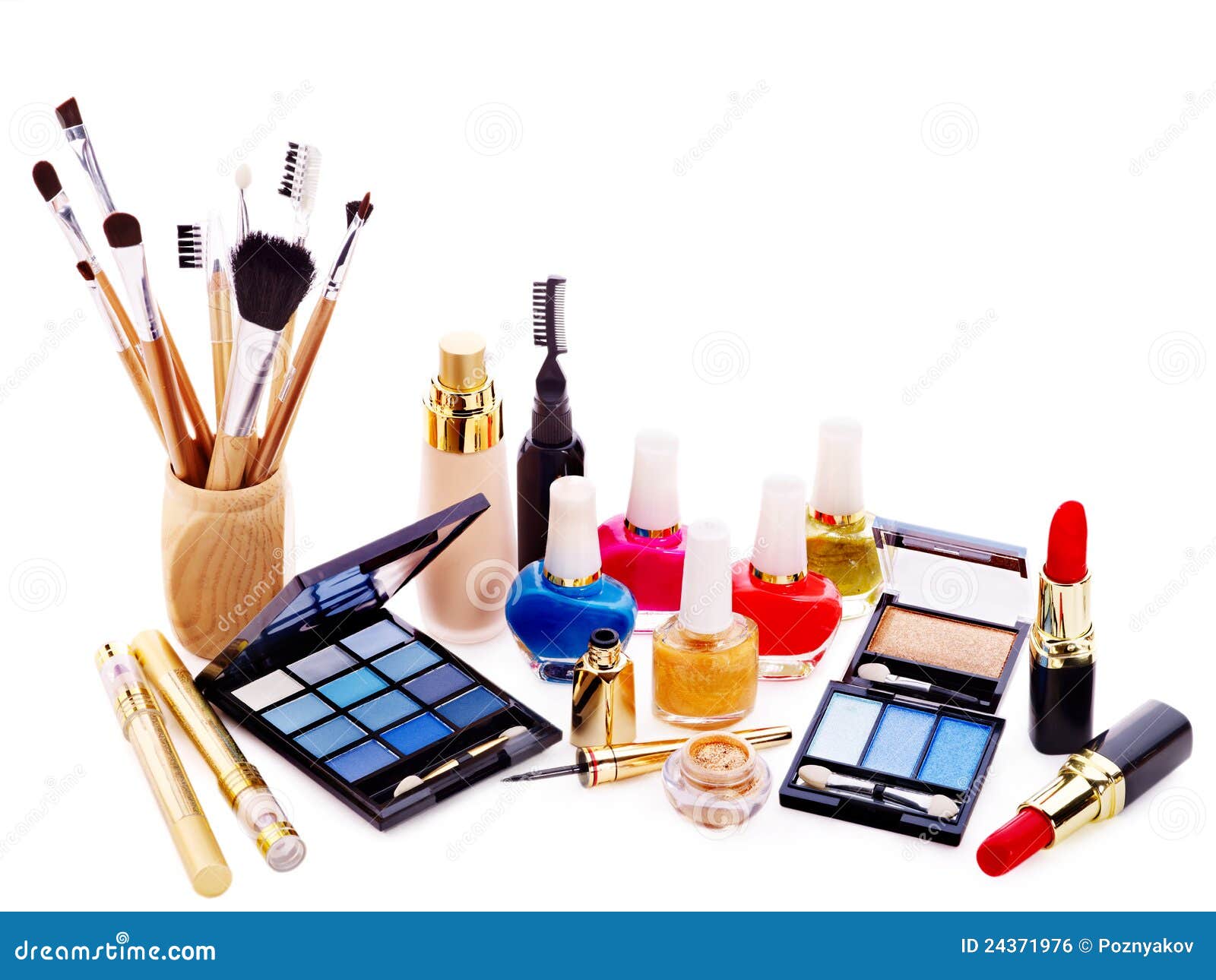 Decorative Cosmetics for Makeup. Stock Photo - Image of eyeshadow ...