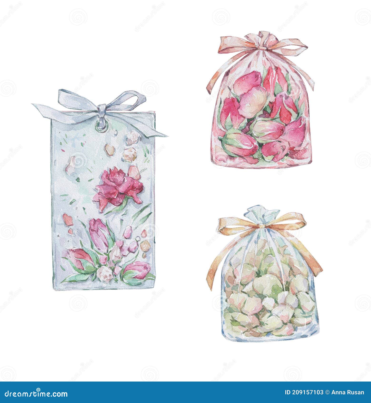 Decorative Craft Aromatic Sachet with Roses Stock Illustration ...