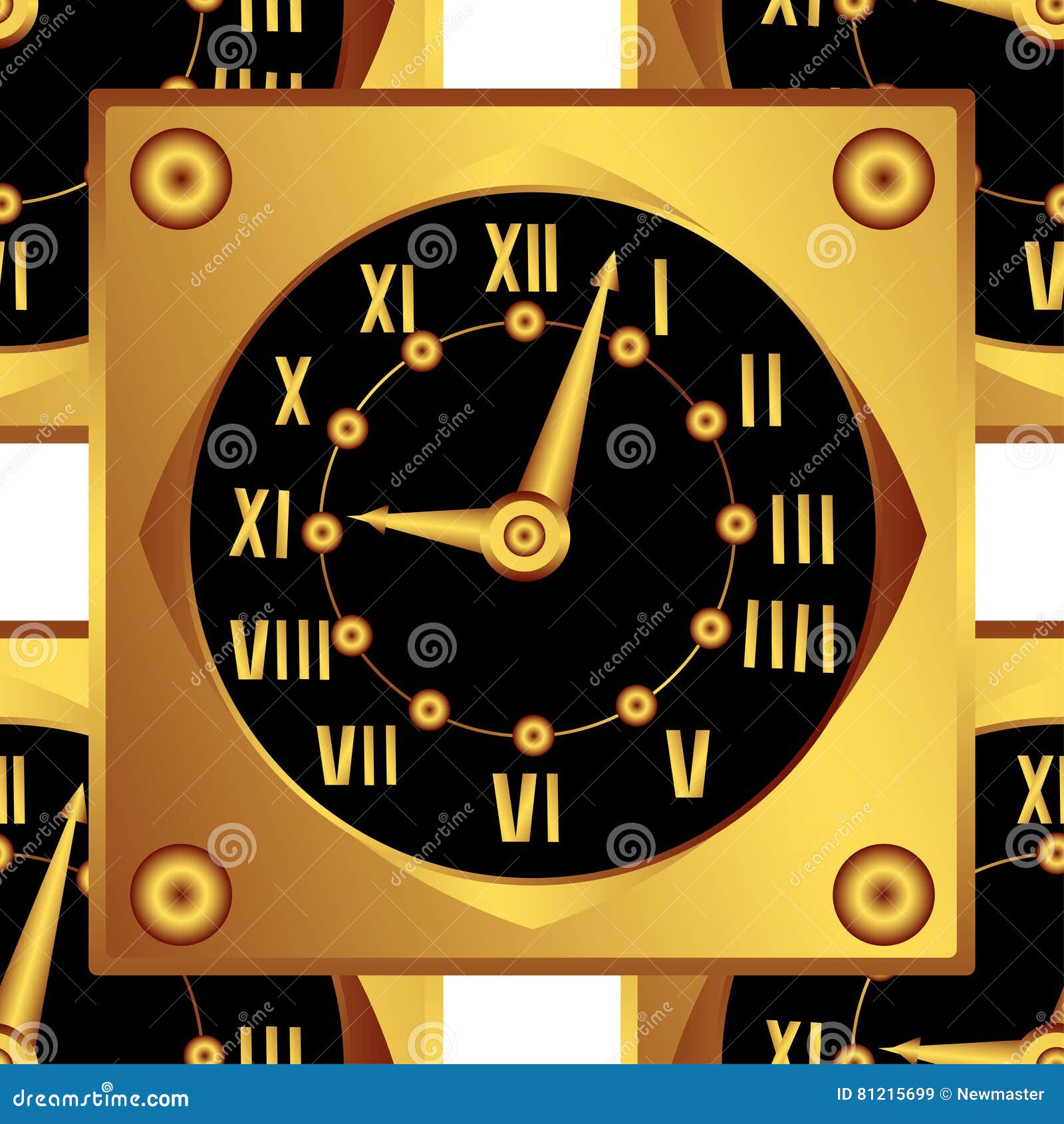 Decorative creative clock stock vector. Illustration of decorations ...