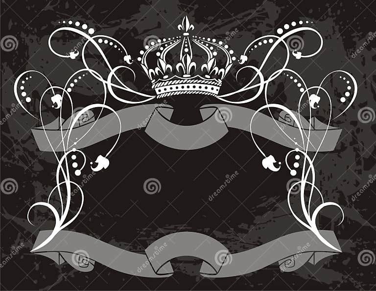 Decorative crown label stock vector. Illustration of crown - 3316408