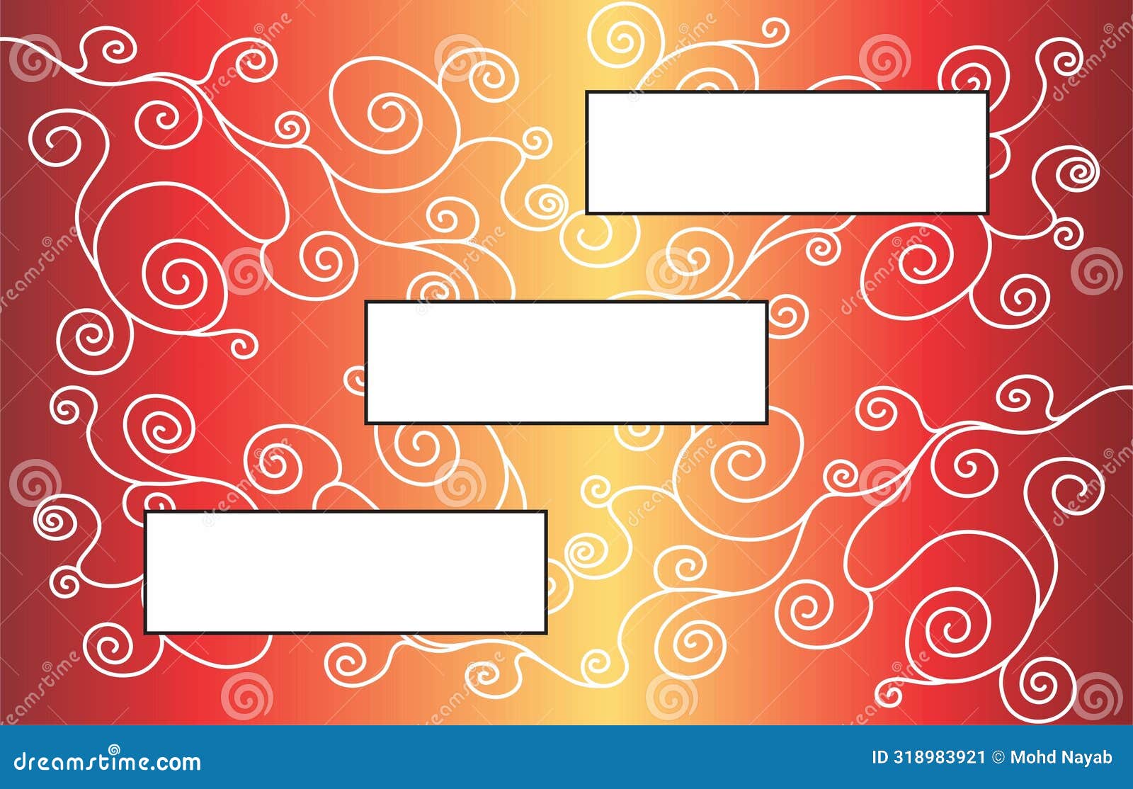 Seamless Swirly Patterns, Vector Background. CDR X6 Stock Vector ...