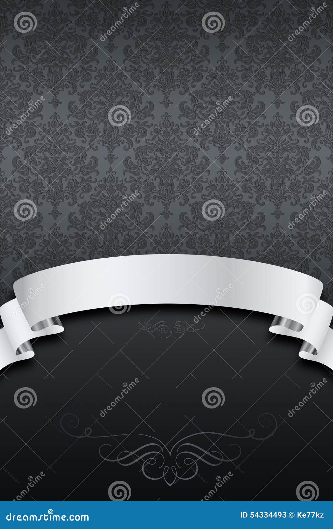 Decorative Dark Background with Ornament. Stock Illustration ...