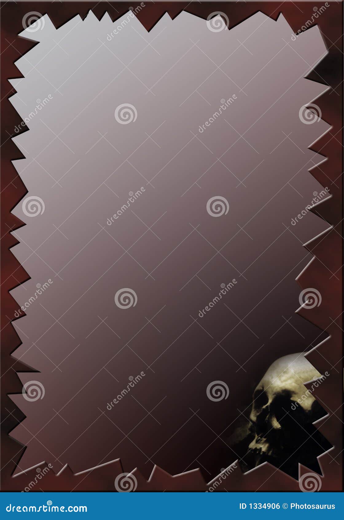 Decorative Dark Frame with Skull Stock Illustration - Illustration of ...