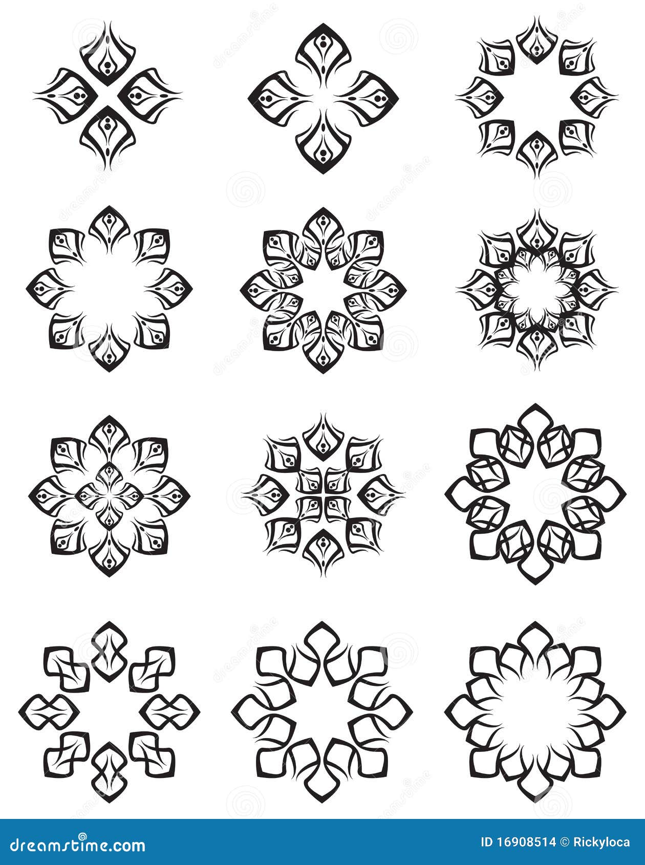 Decorative Design Elements Black Stock Vector - Illustration of ...