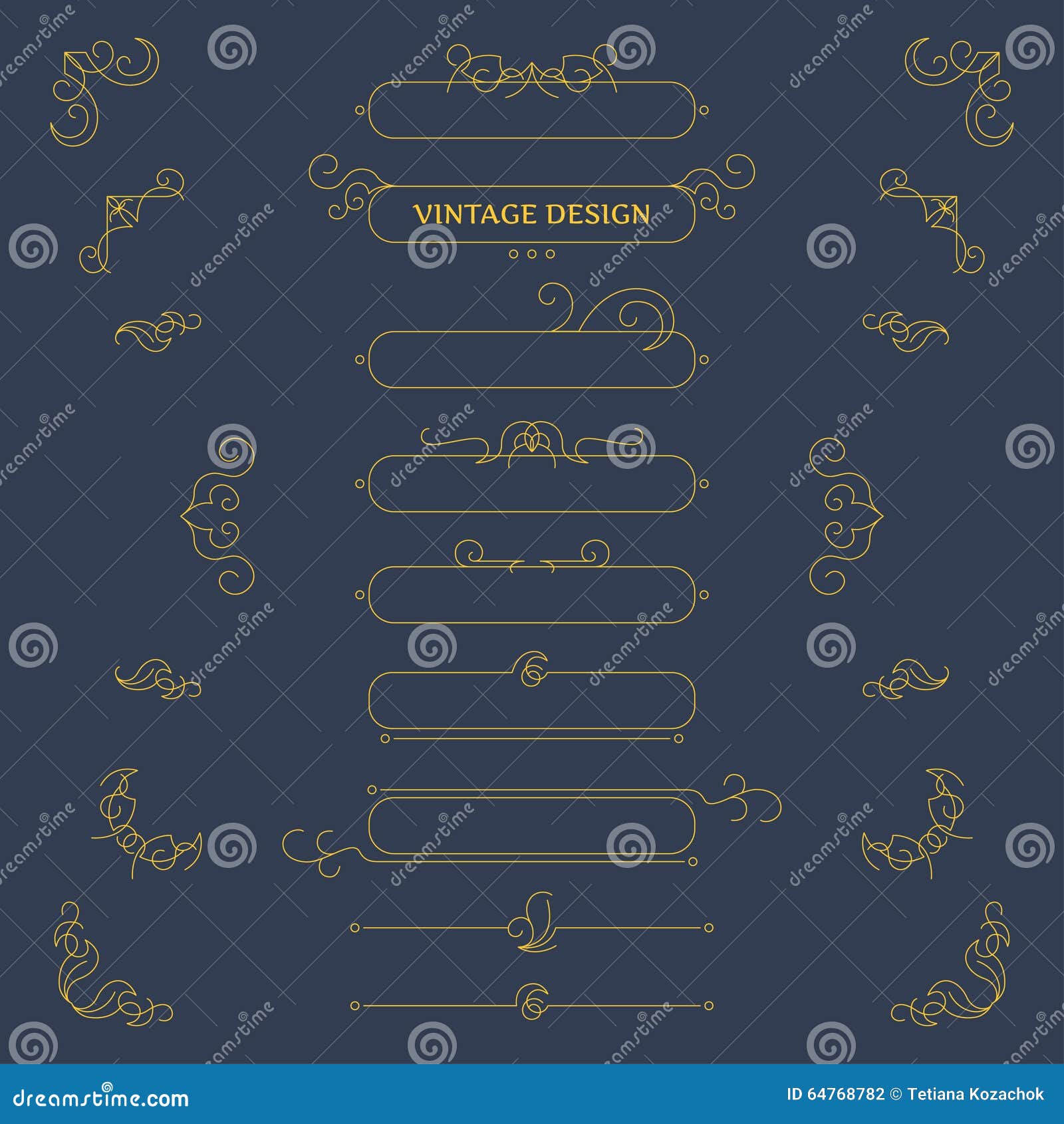 Decorative Design Elements and Frames Stock Vector - Illustration of ...