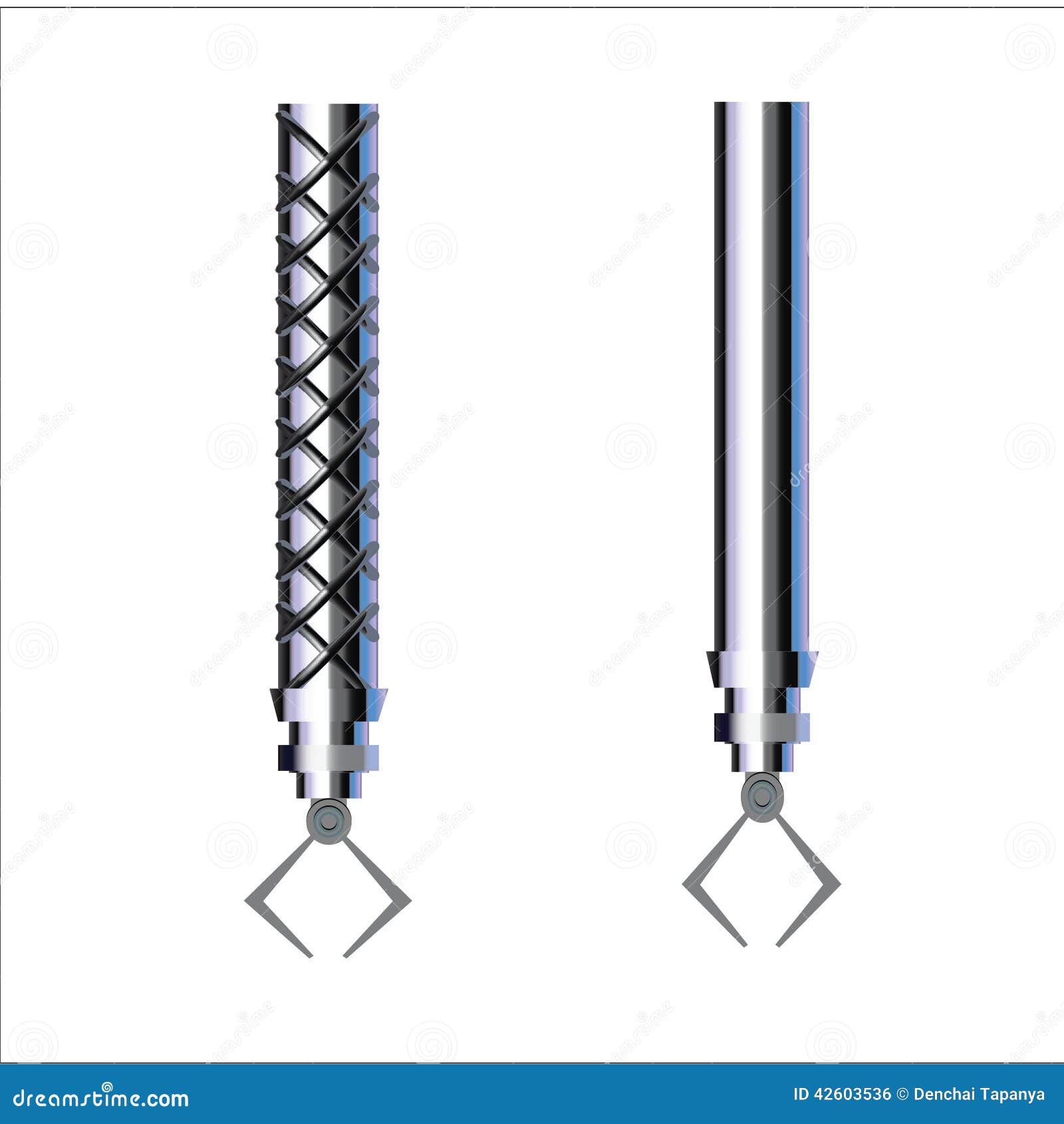 Decorative Design Elements Vector Metal Handle Stock Vector ...