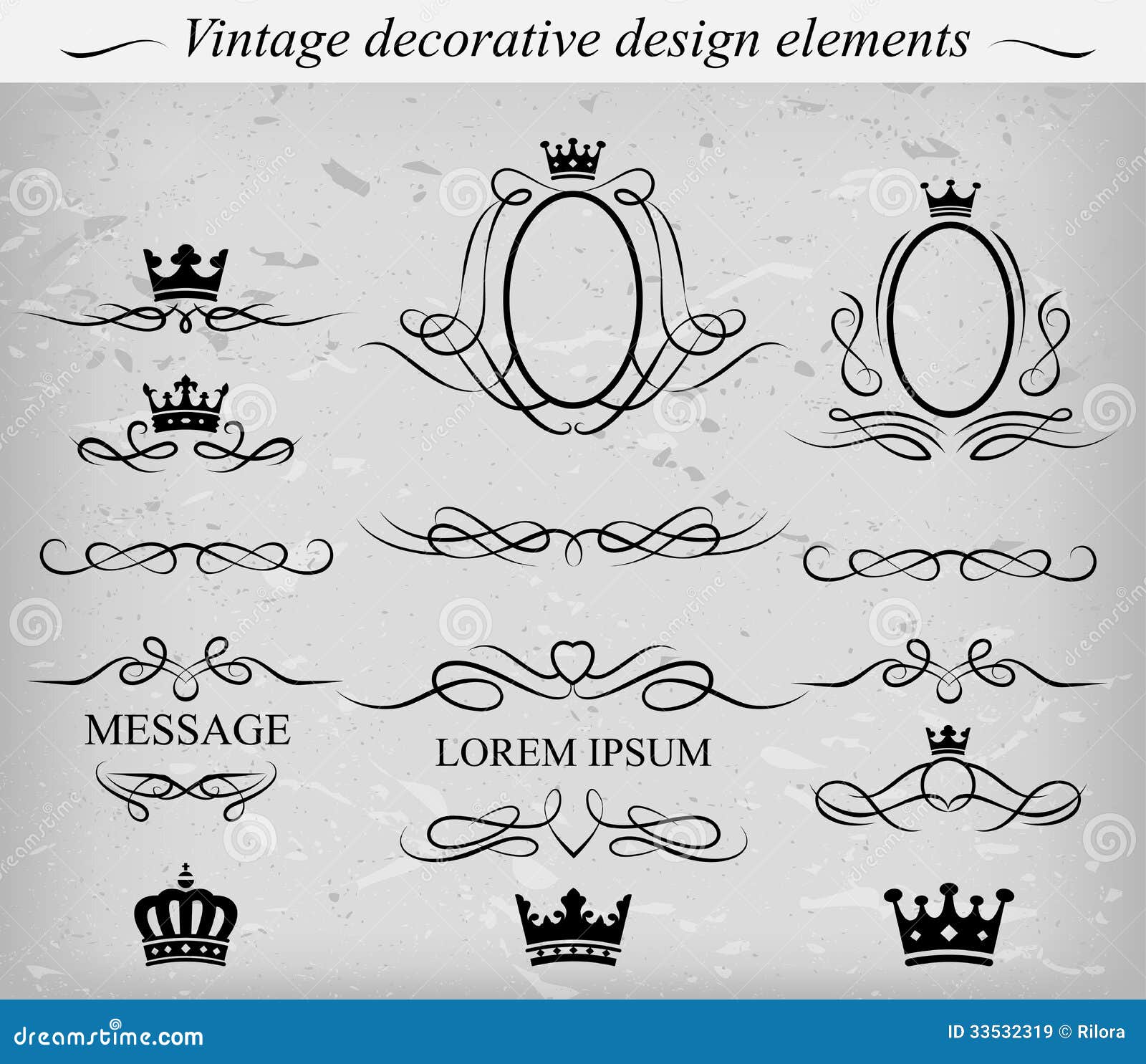 Decorative Design Elements. Vector. Stock Vector - Illustration of ...