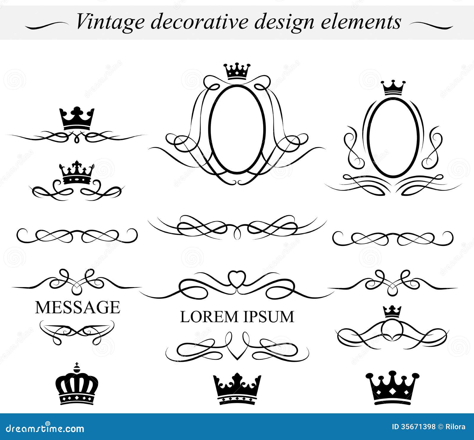 Decorative Design Elements. Vector. Stock Vector - Illustration of ...