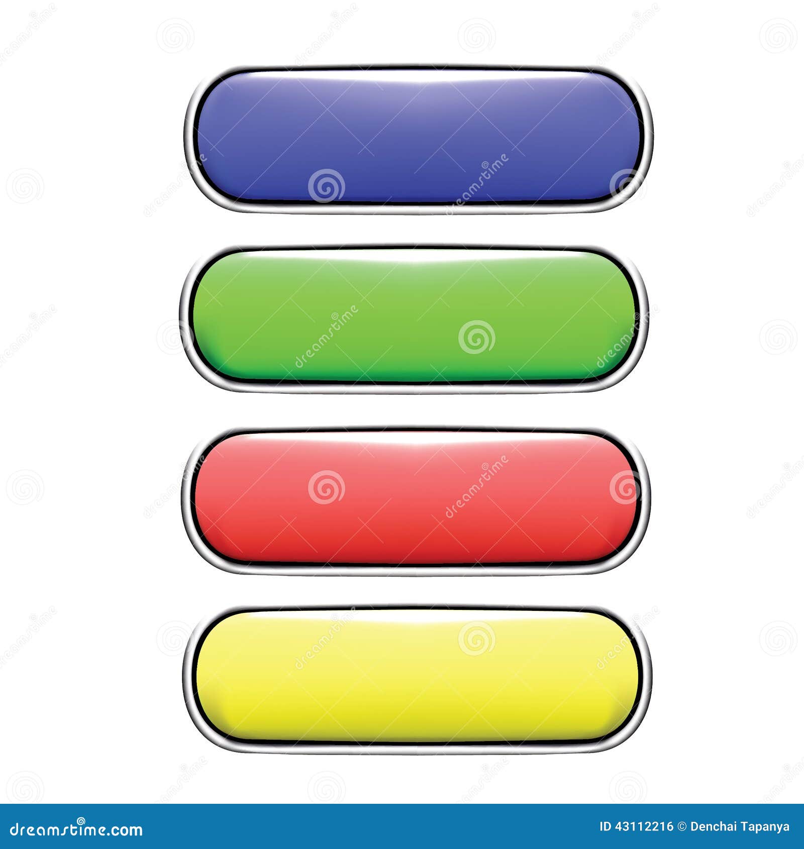 Decorative Design Vector Long Buttons Stock Vector - Illustration of ...