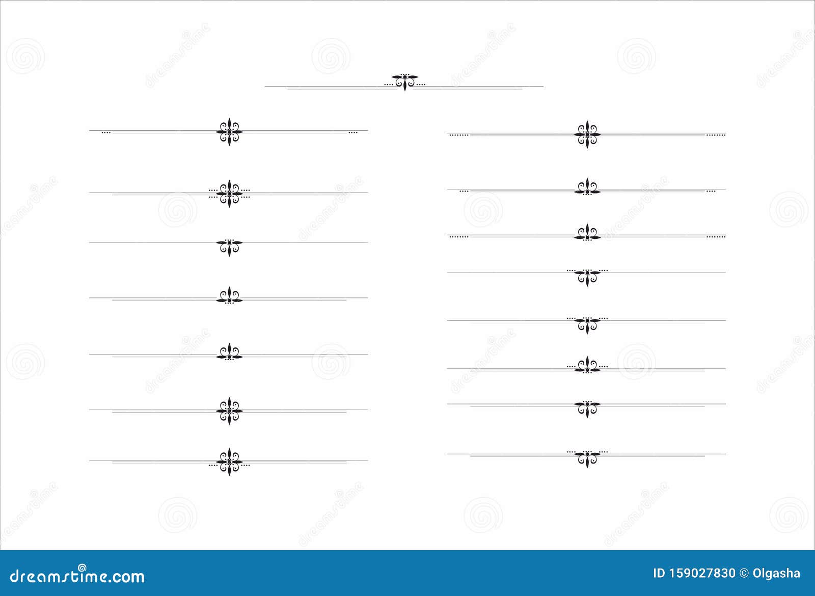 Decorative Designer Separator Line Stock Vector - Illustration of card ...