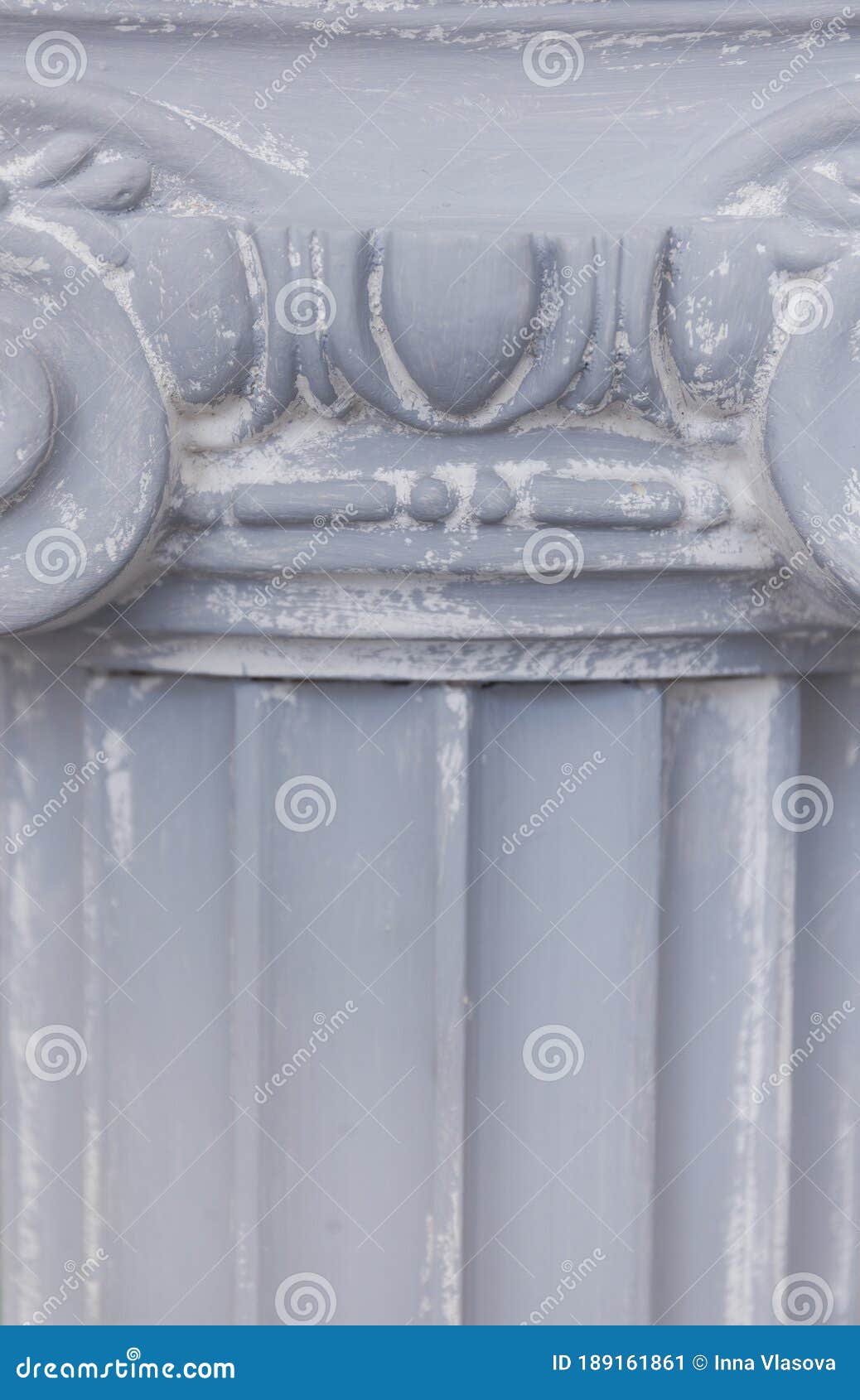 Decorative Detail of an Ancient Ionic Column. Close Up Stock Image ...