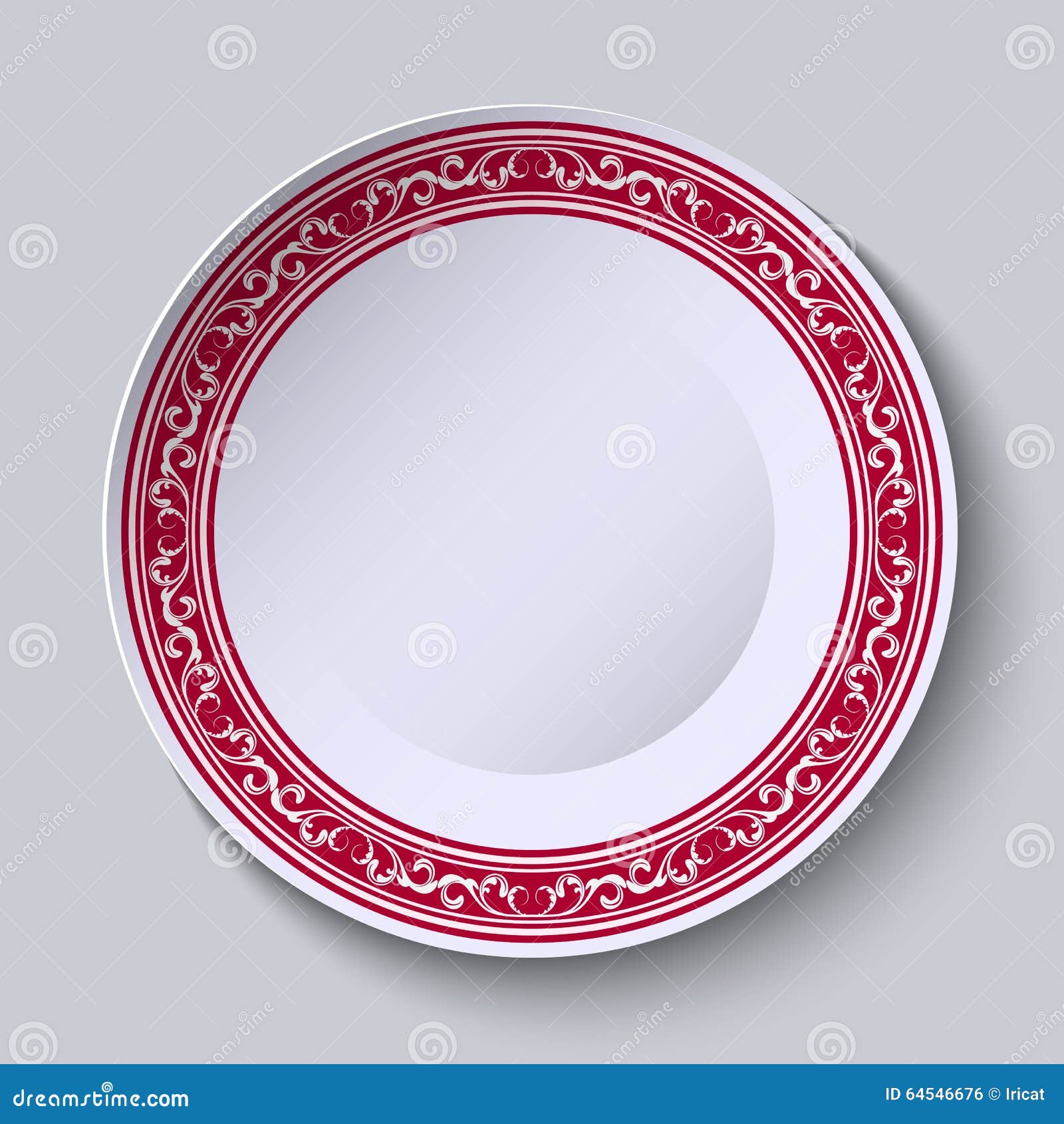 Decorative Dish with an Ethnic Floral Patterns on the Rim for Your ...