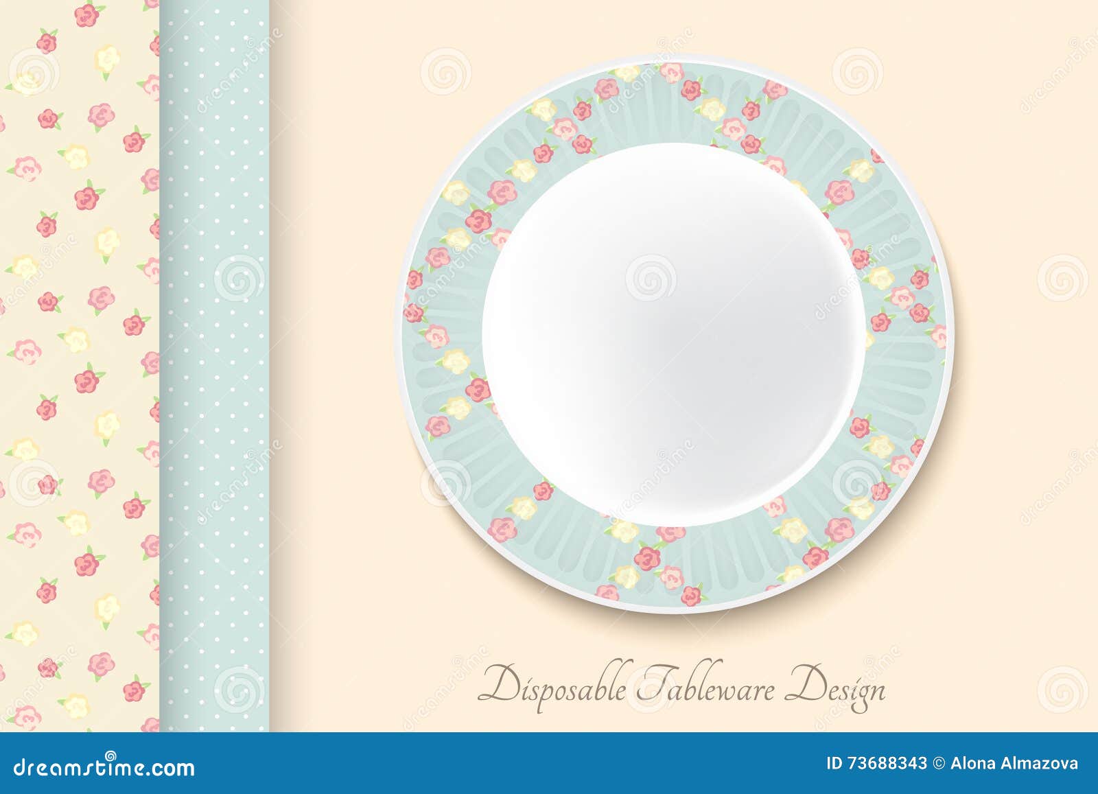 Decorative dishes template stock vector. Illustration of equipment ...