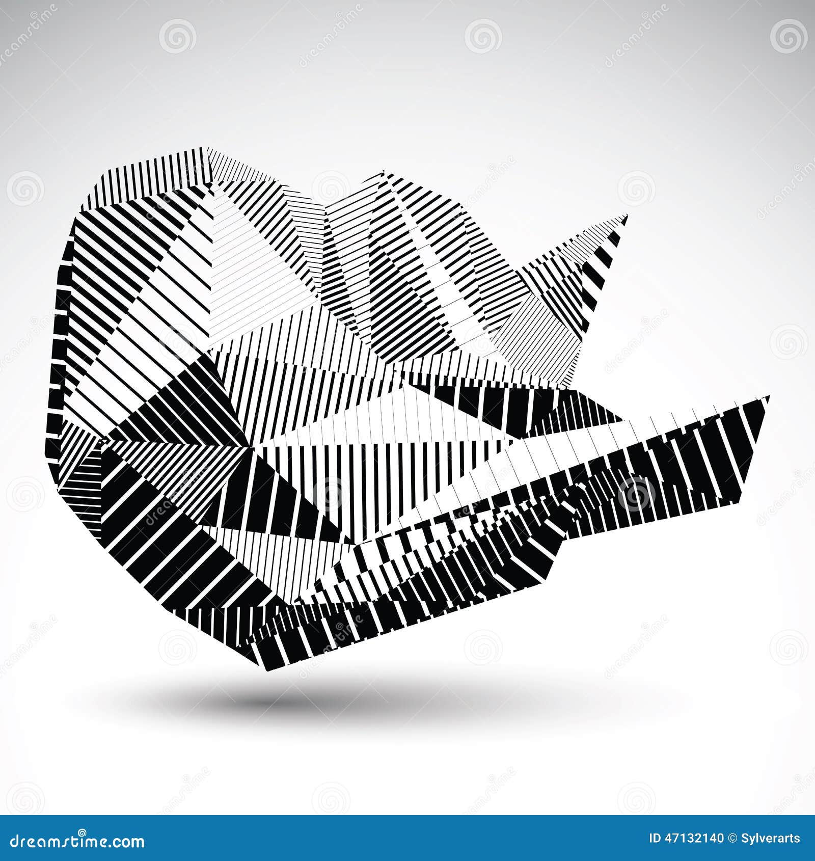 Decorative Distorted Eps8 Element With Parallel Black Lines ...