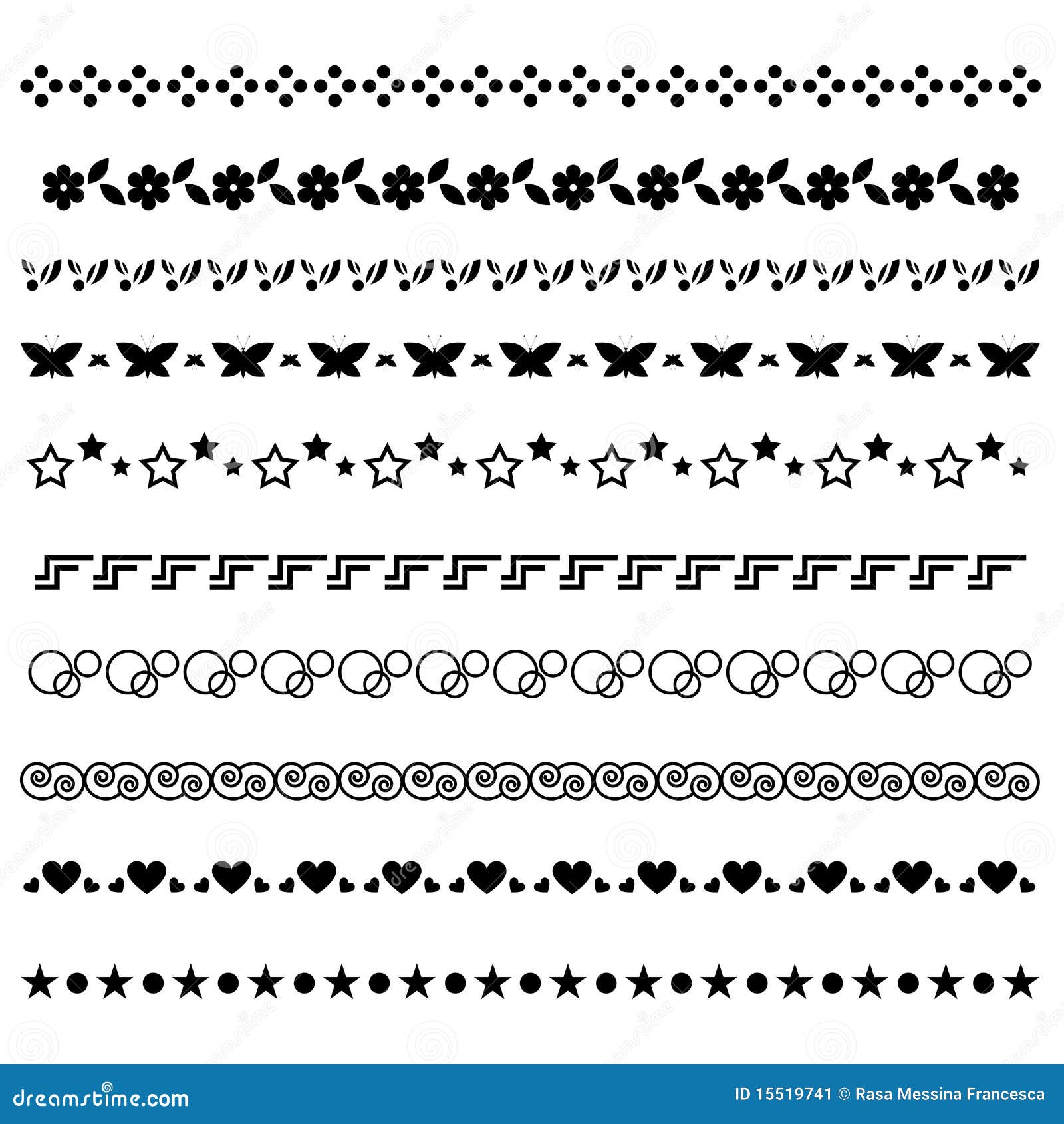 Decorative dividers stock vector. Illustration of decoration - 15519741