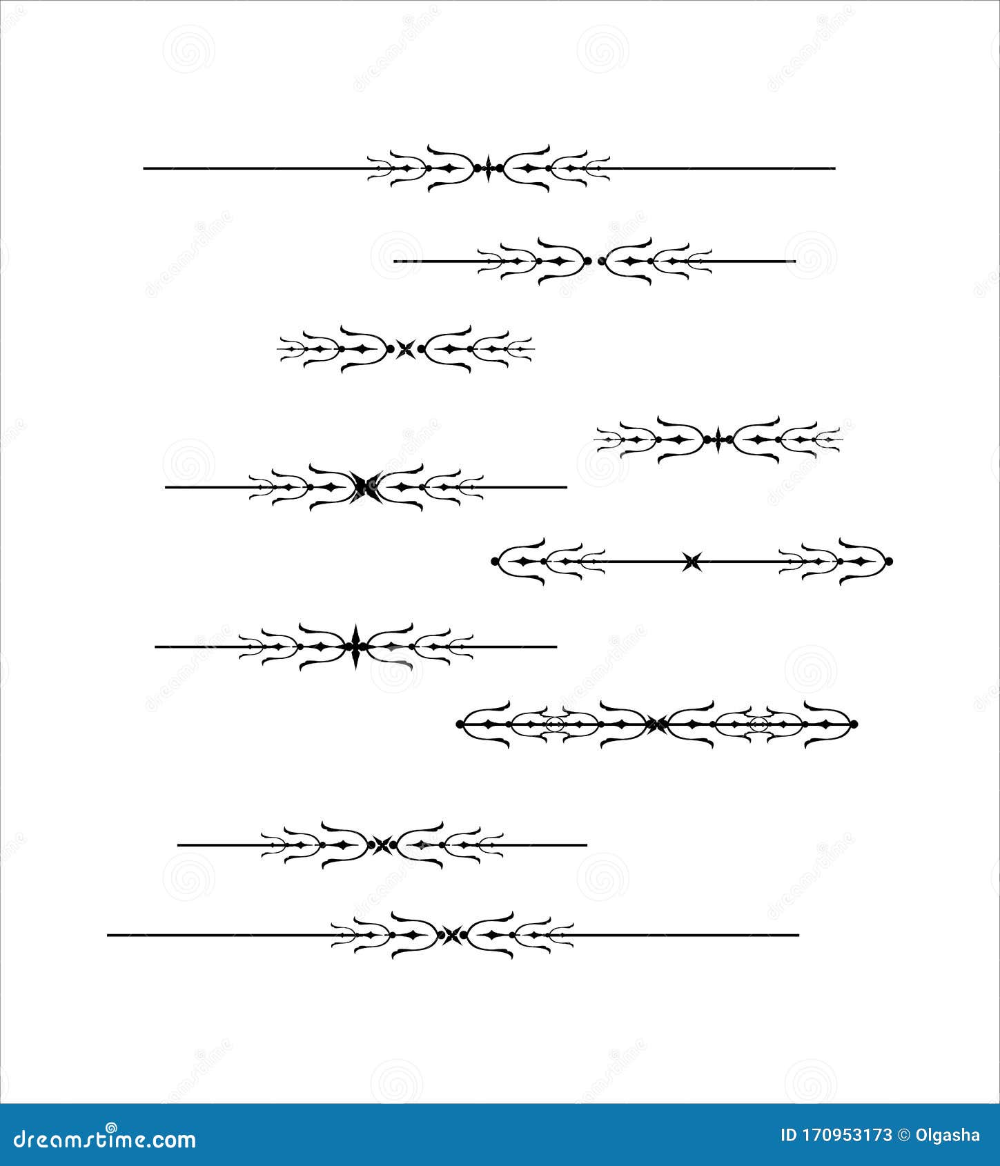 Decorative Dividers, Text Break Element Set with Berries and Flowers ...