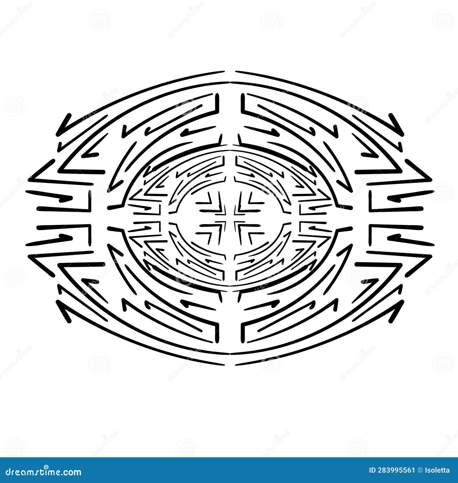 Decorative Doodle Ornament. Vector Illustration Stock Vector ...