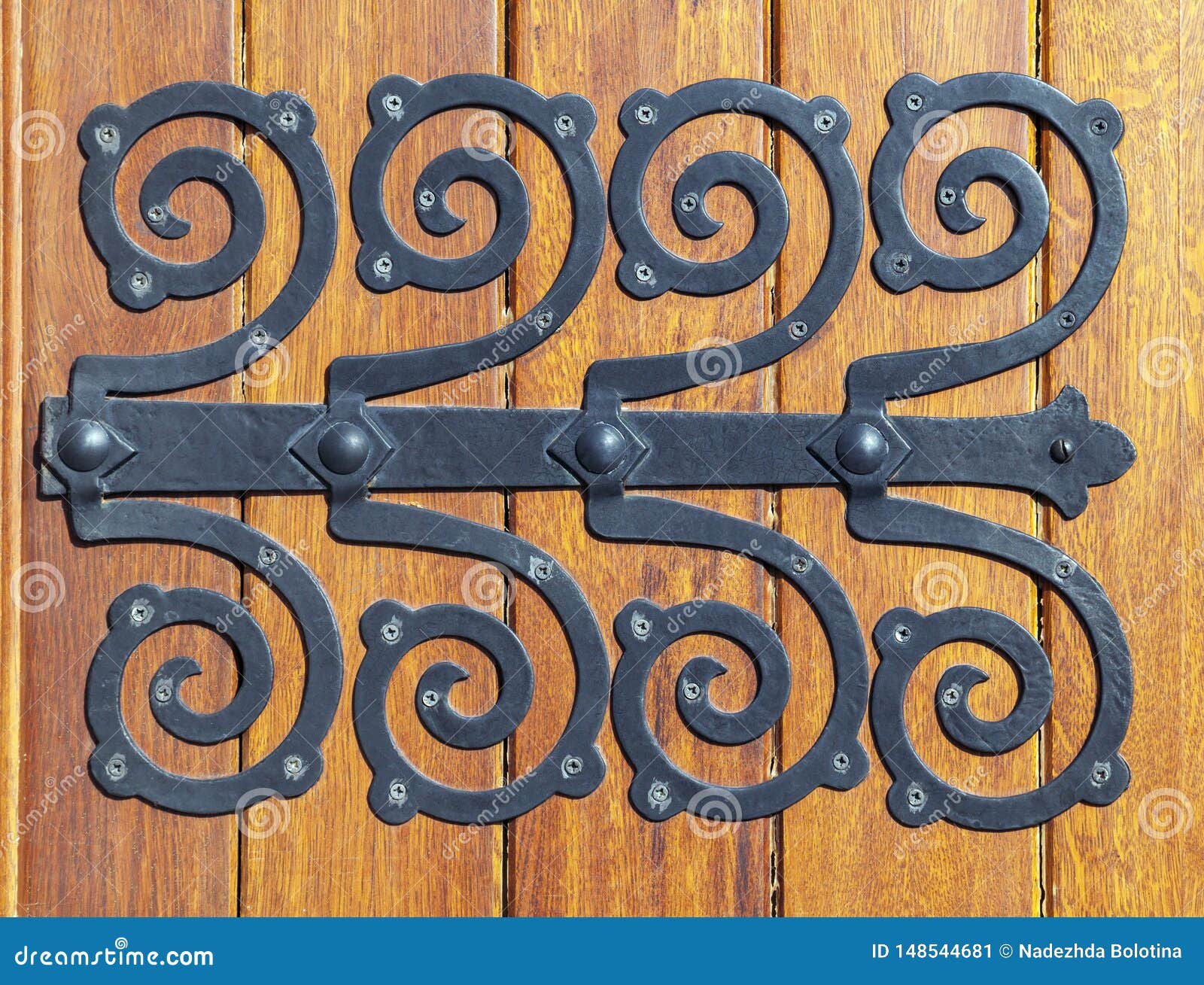 Decorative door hinge stock image. Image of gothic, architecture ...