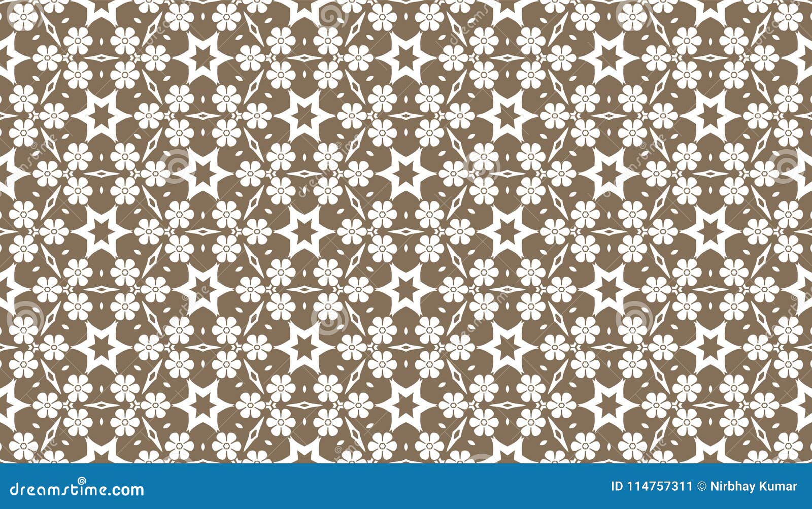 Decorative Dots and Floral Geometric Repeated Pattern Design Stock ...