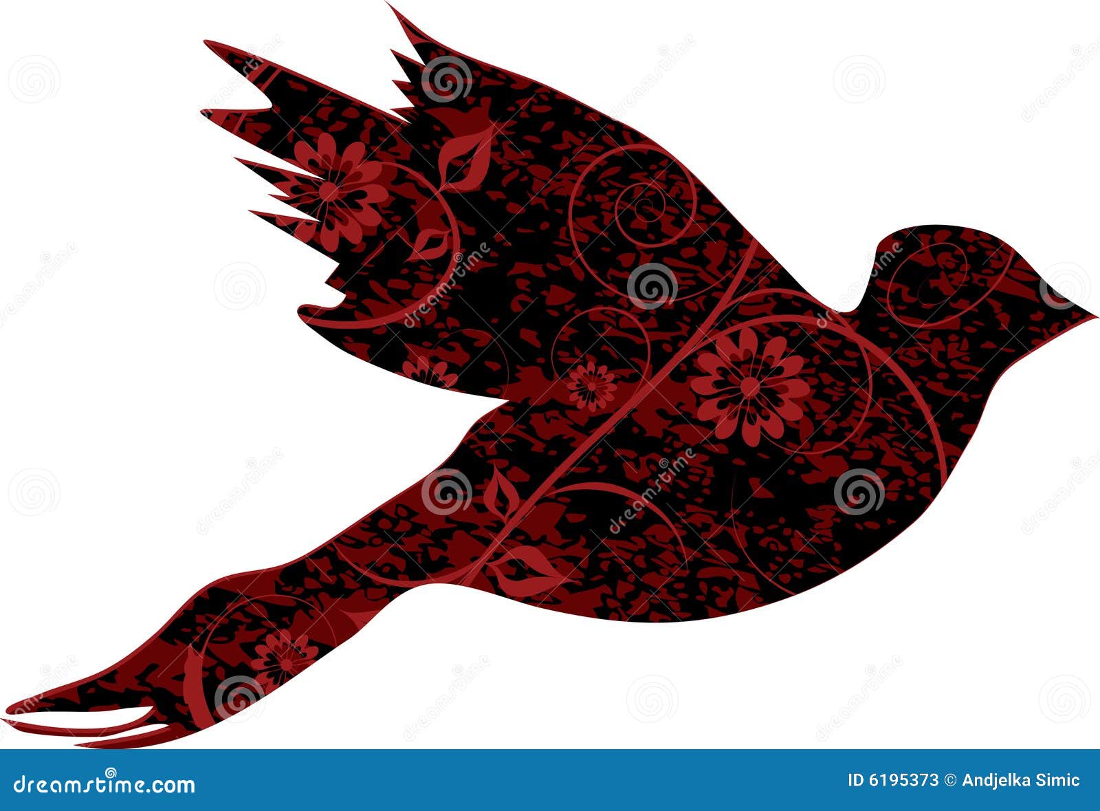 Decorative dove stock vector. Illustration of romantic - 6195373