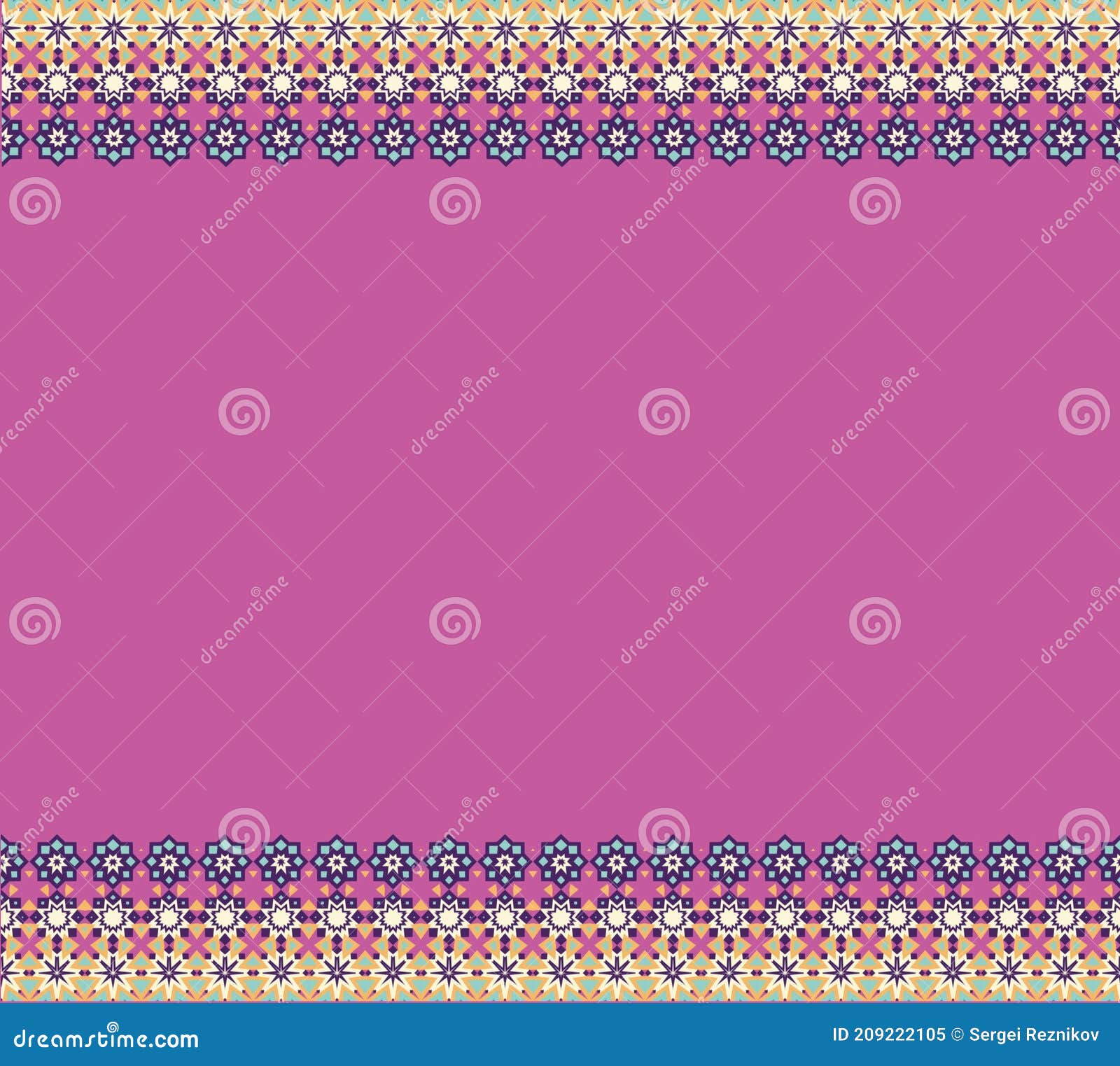 Decorative Drawing with an Empty Middle Stock Illustration ...