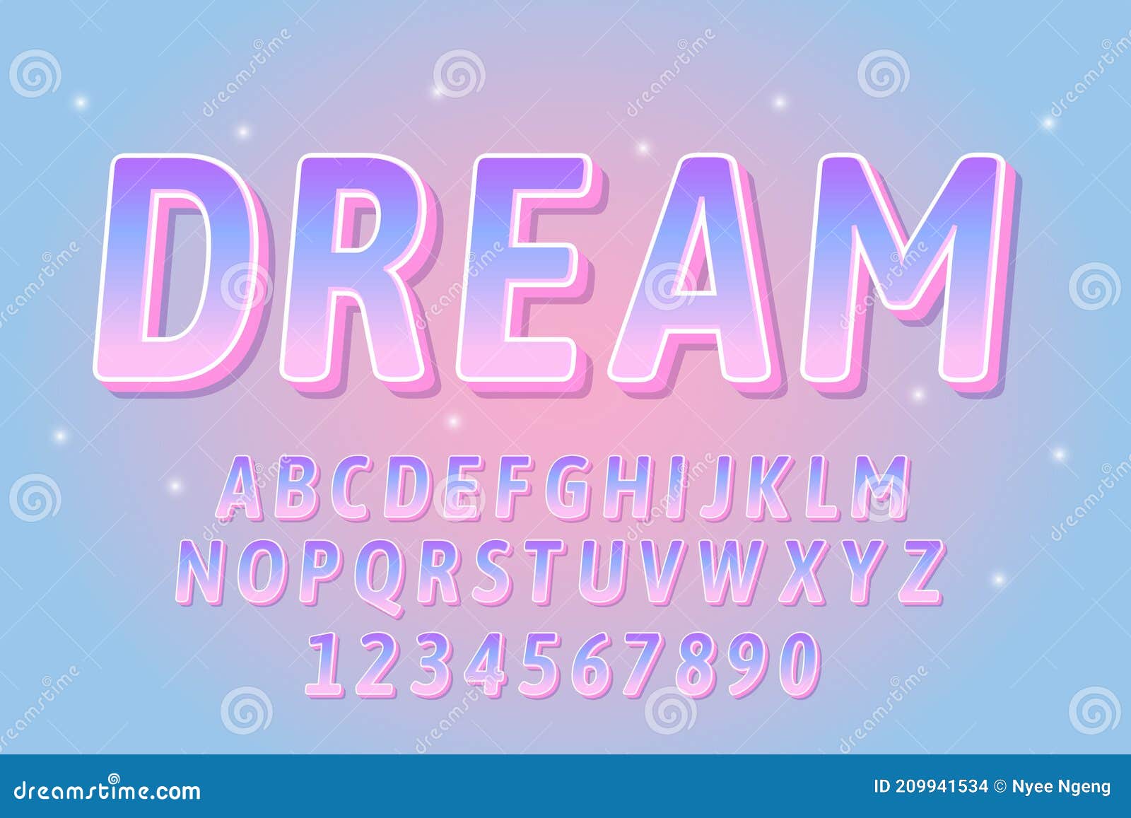 Decorative Dream Font and Alphabet Vector Stock Vector - Illustration ...