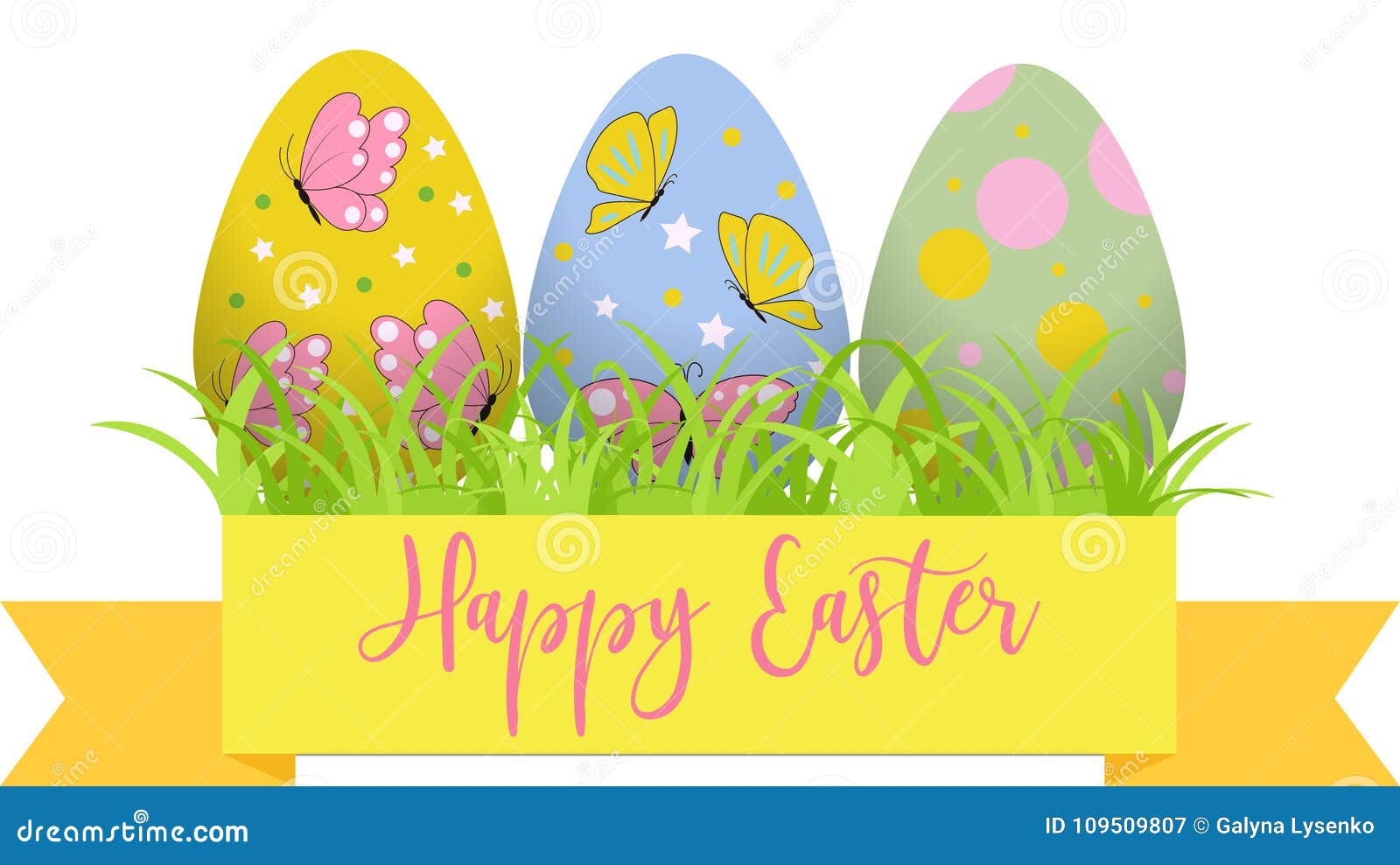 Decorative Easter Eggs .Easter Scene.the Main Symbols of the Holiday ...