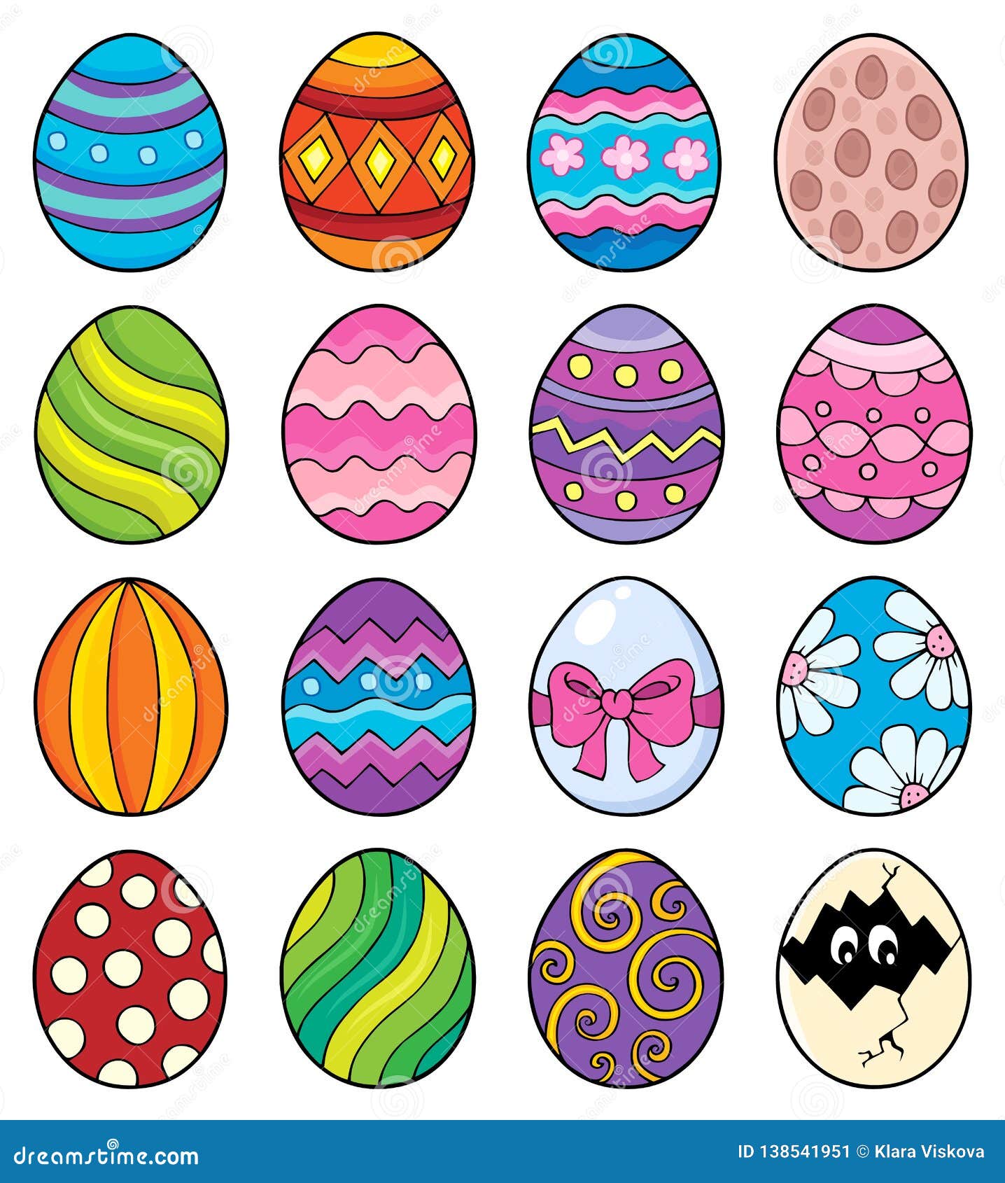 Decorative Easter Eggs Theme Set 1 Stock Vector - Illustration of decoration, easter: 138541951