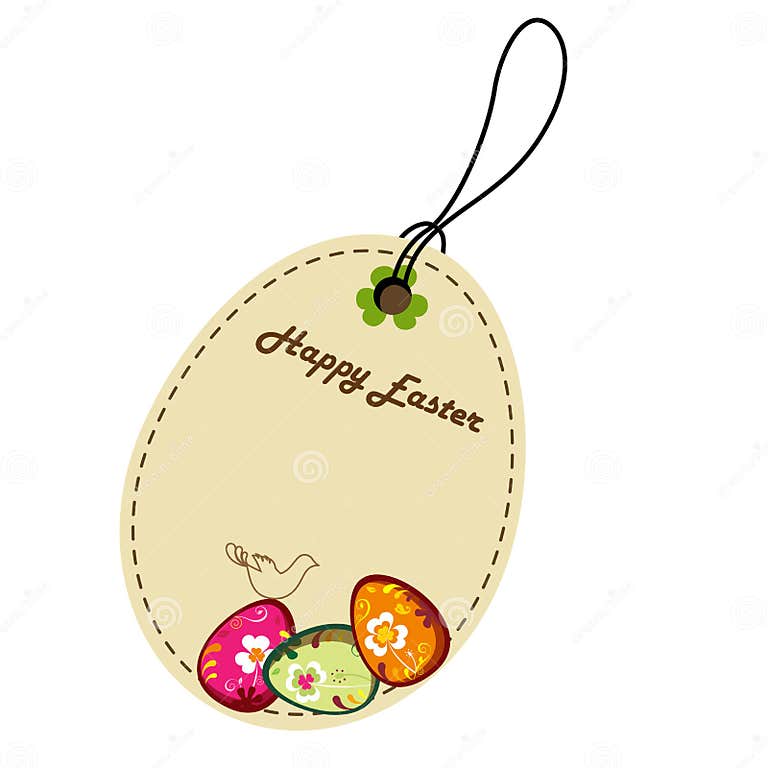 Decorative easter label stock vector. Illustration of eggs - 13582832