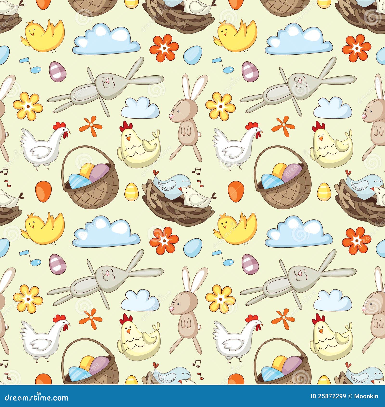 Decorative Easter pattern stock vector. Illustration of easter - 25872299