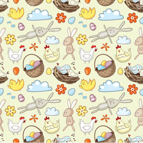 Decorative Easter pattern stock vector. Illustration of easter - 25872299