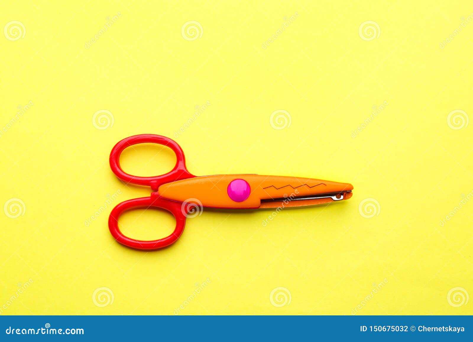 Decorative Edge Scissors on Color Background Stock Photo - Image of ...