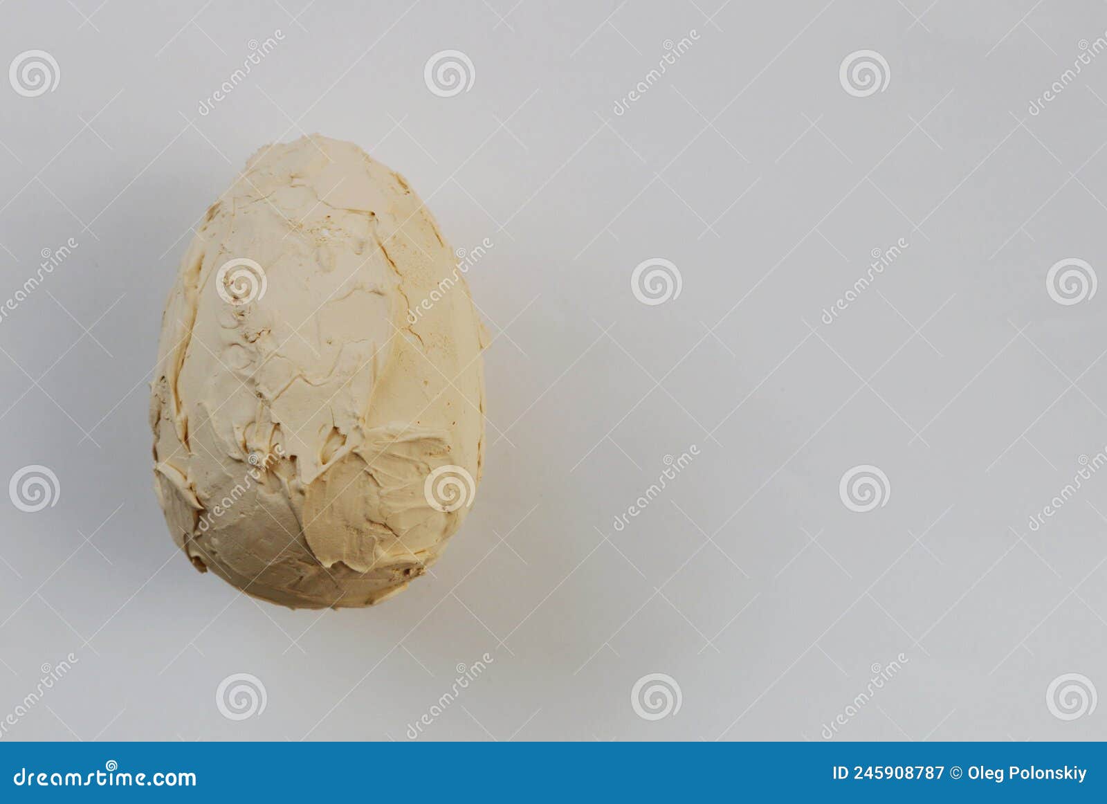 Decorative Egg Covered with Plaster on the Background. Stock Image ...