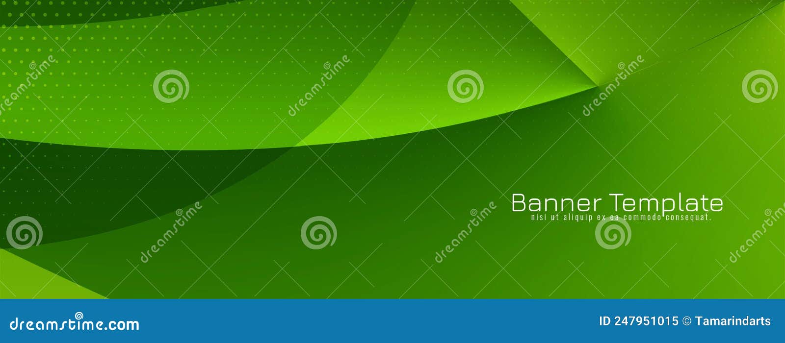 Decorative Elegant Wave Style Green Color Banner Design Stock Vector ...