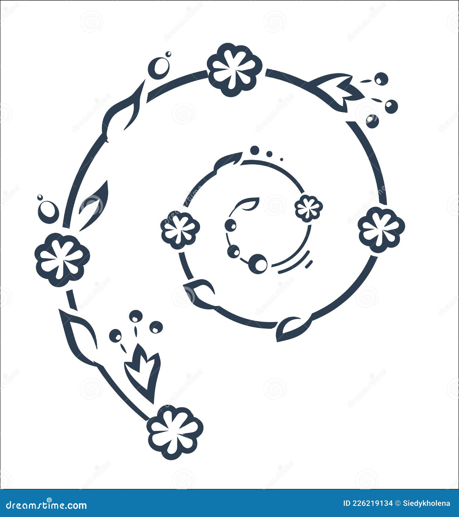 Decorative Element As a Flower Spiral Stock Vector - Illustration of ...