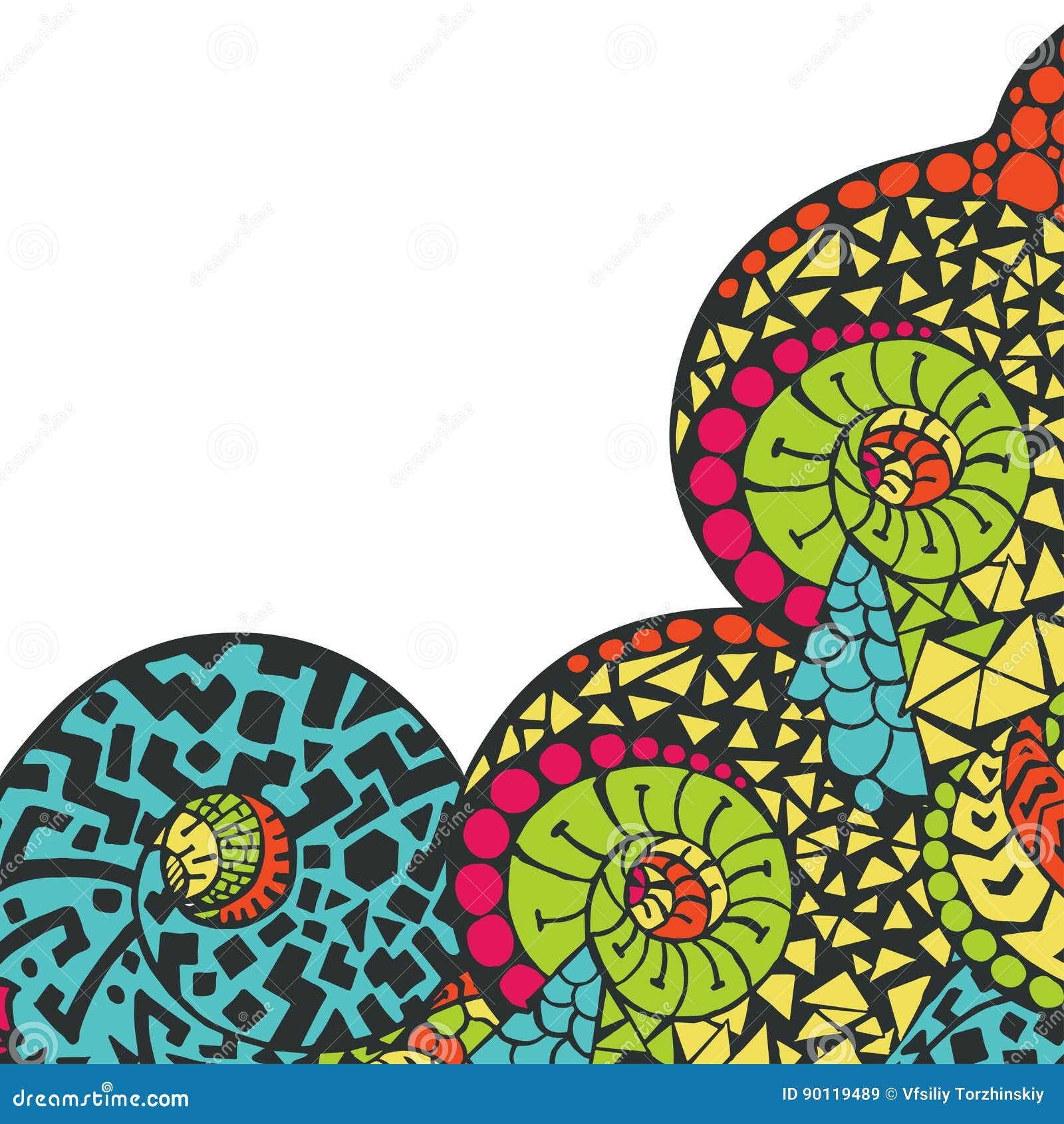 Decorative Element Border. Abstract Invitation Card Stock Vector ...