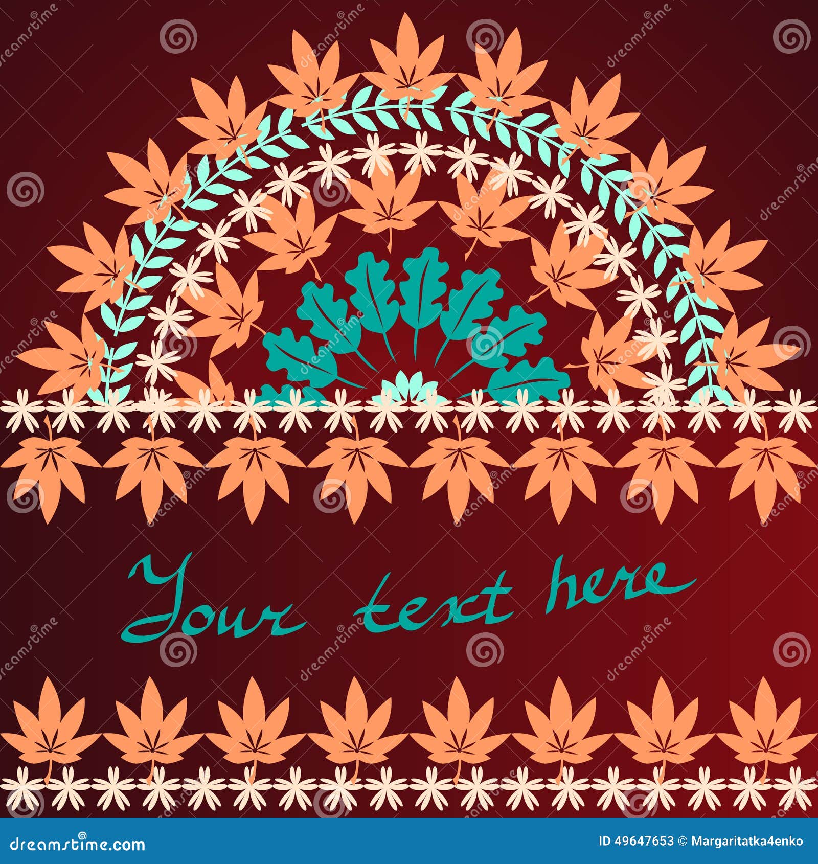 Decorative element border stock vector. Illustration of element - 49647653