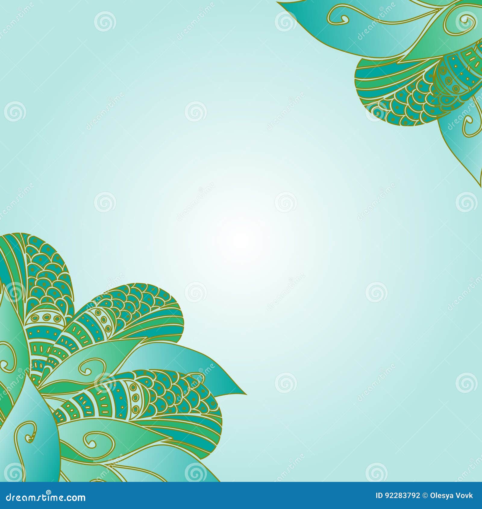 Decorative Element Corners. Hand Drawn Abstract Invitation Card. Stock ...