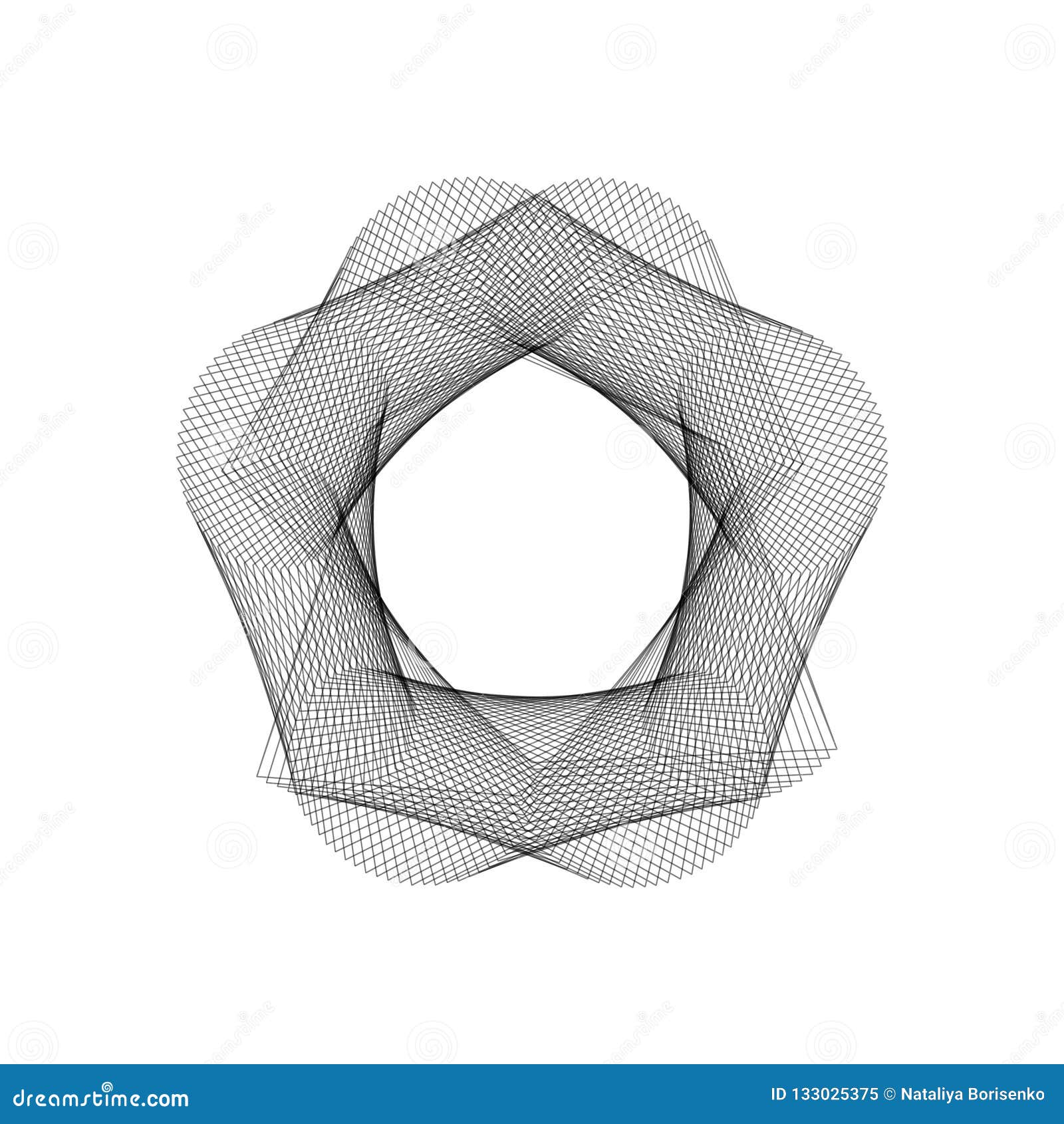 Decorative Element for Design. Abstract Shape of Black Lines Iso Stock ...