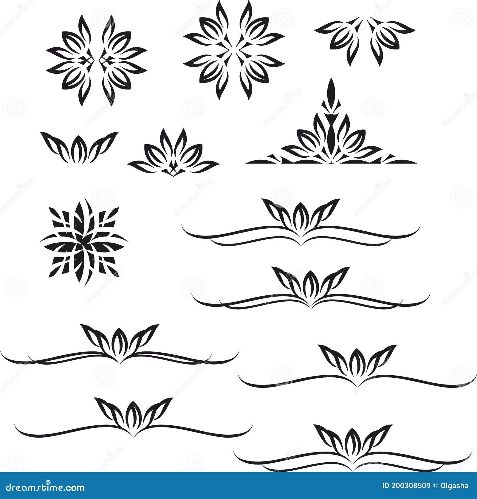 Decorative Element Divider Separator Pattern Stock Vector ...