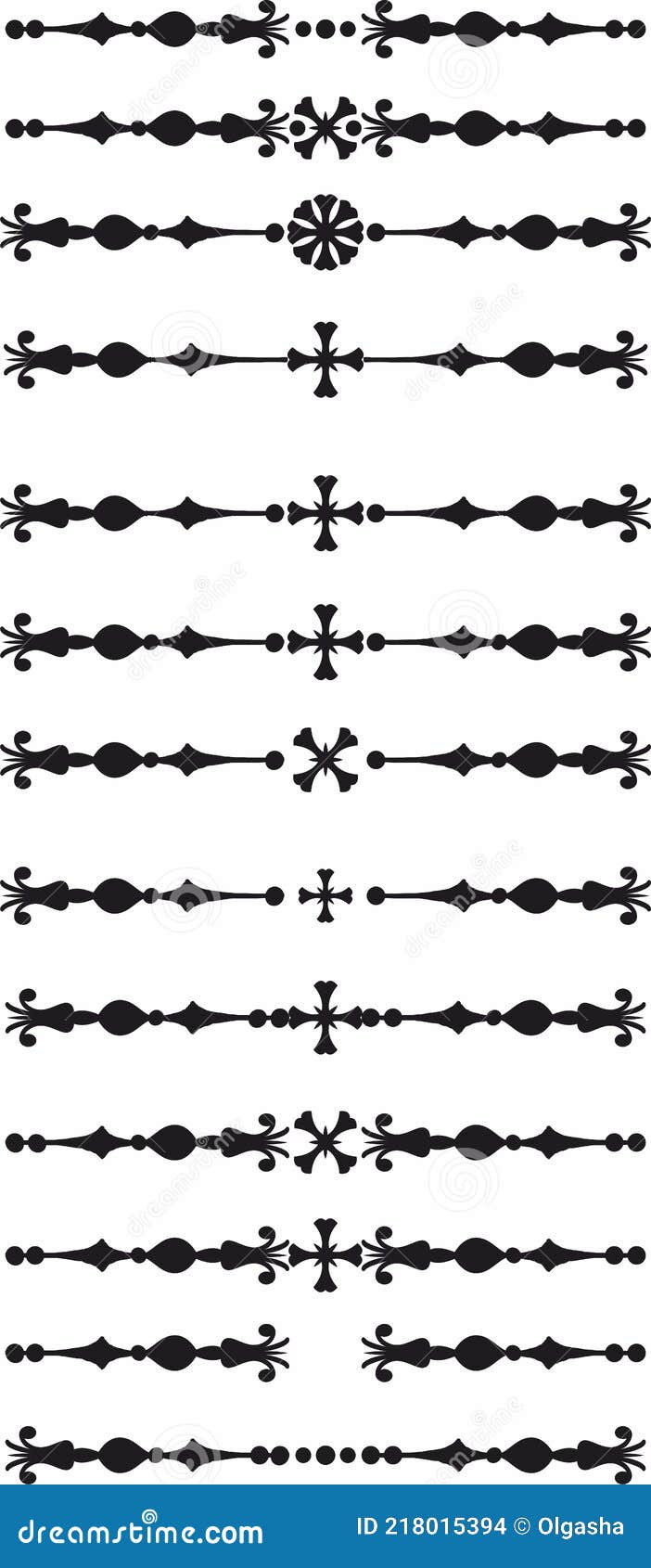 Decorative Element Divider Separator Pattern Stock Vector ...