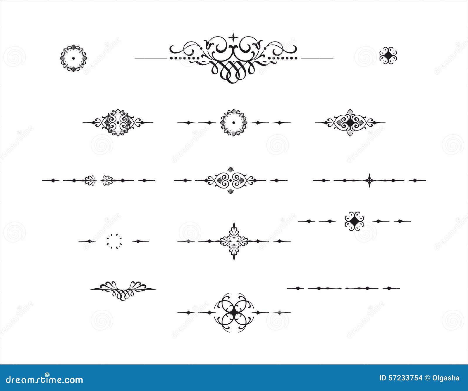 Decorative Element Divider Separator Pattern Stock Vector ...
