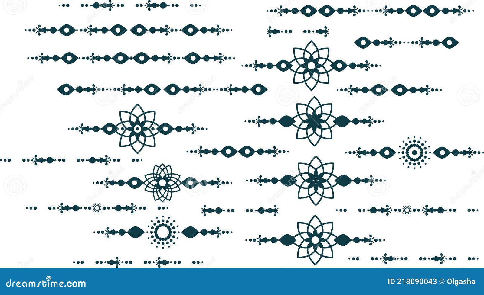 Decorative Element Divider Separator Pattern Stock Vector ...