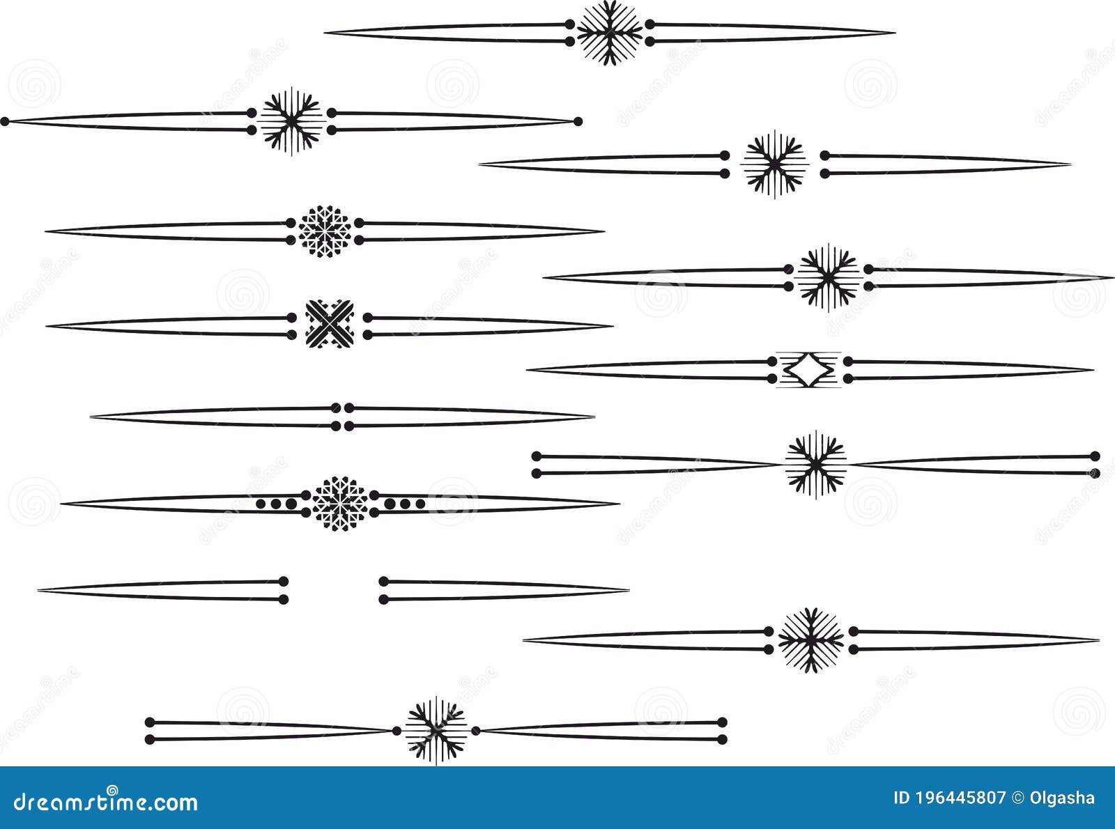 Decorative Element Divider Separator Pattern, Text Break Stock Vector ...