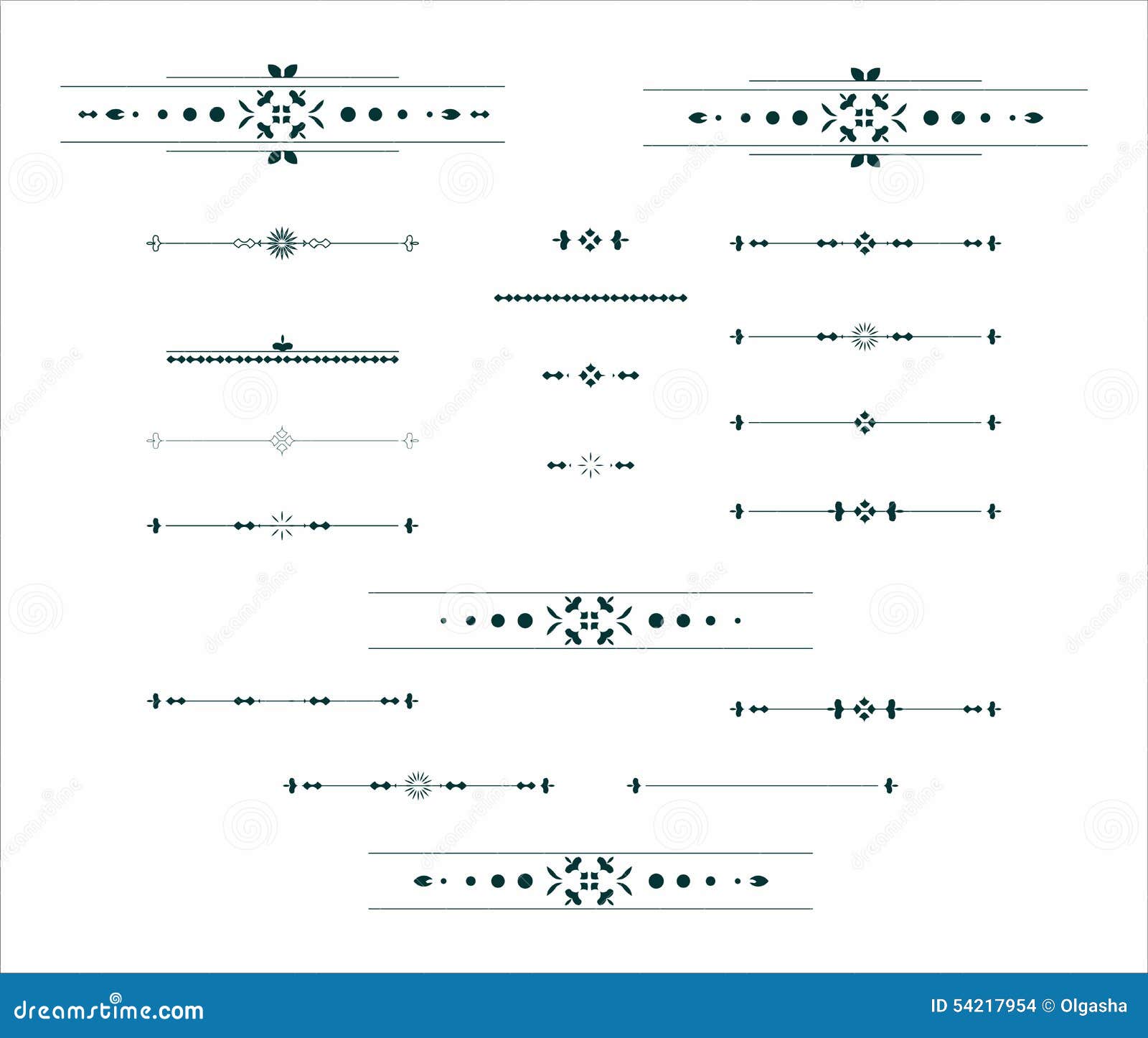 Decorative Element Dividers Stock Vector - Illustration of isolated ...