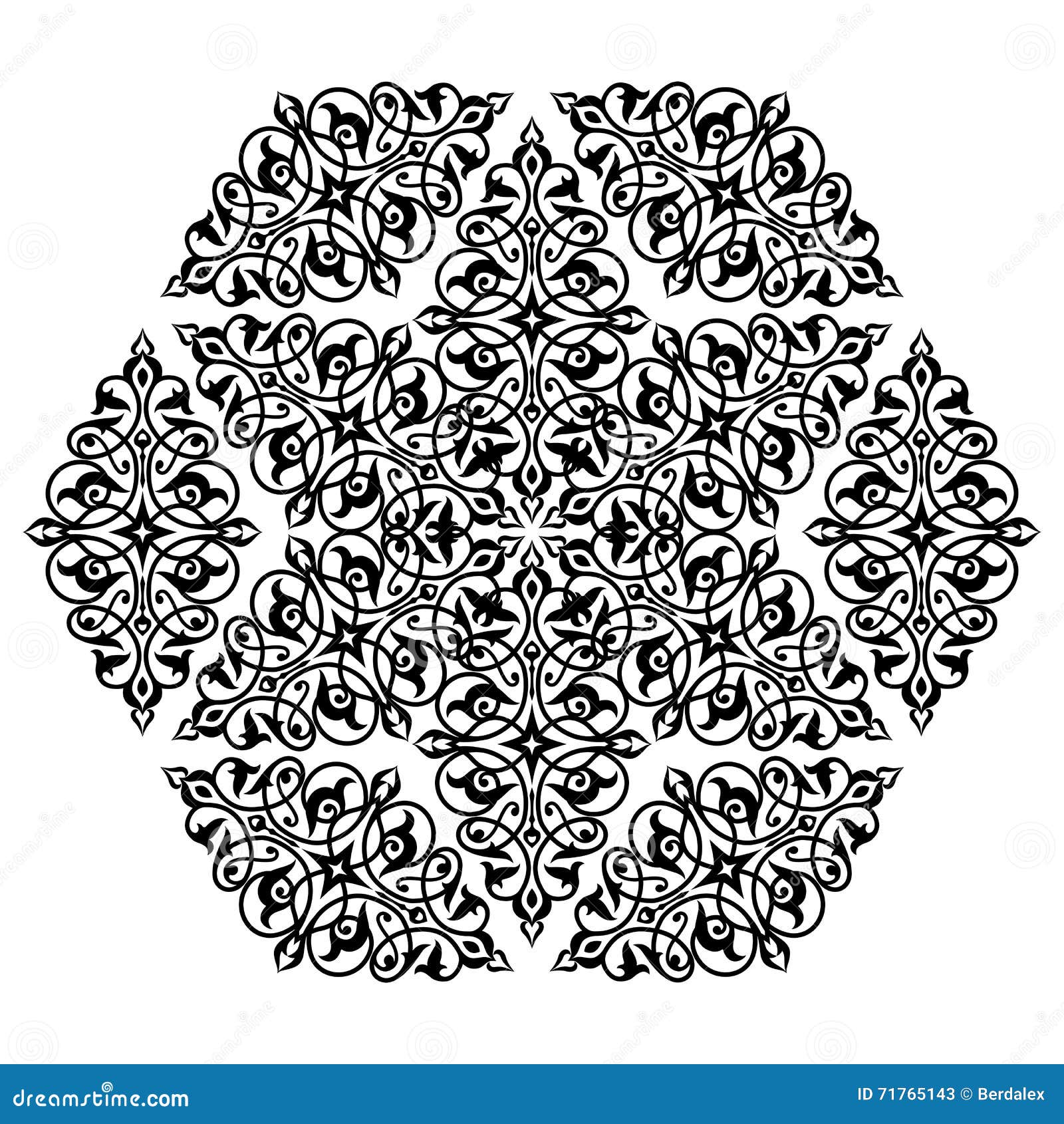Decorative Element Eastern Pattern. Stock Vector - Illustration of ...