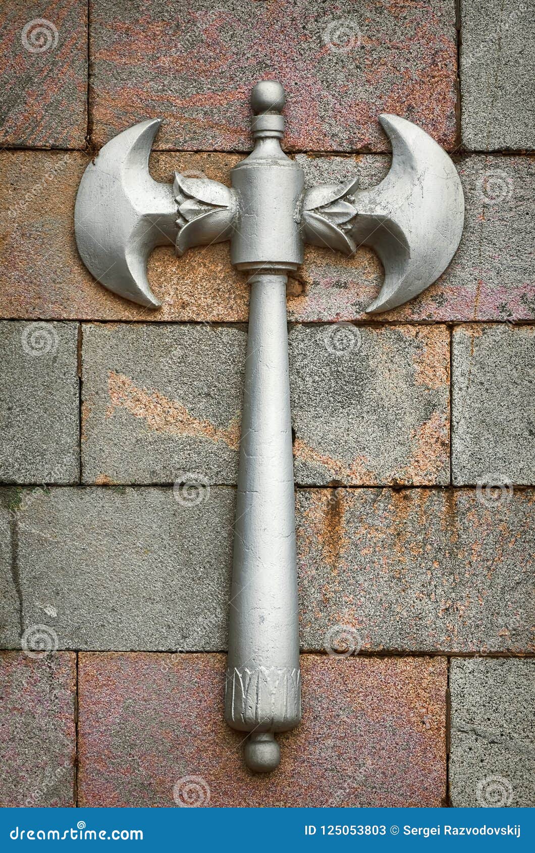 Decorative Element in the Form of an Ax Stock Image - Image of hatchet ...